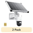 (2 pack) Reolink TrackMix 2K 4MP 4G LTE PTZ 30W Solar Battery Dual-Lens ...