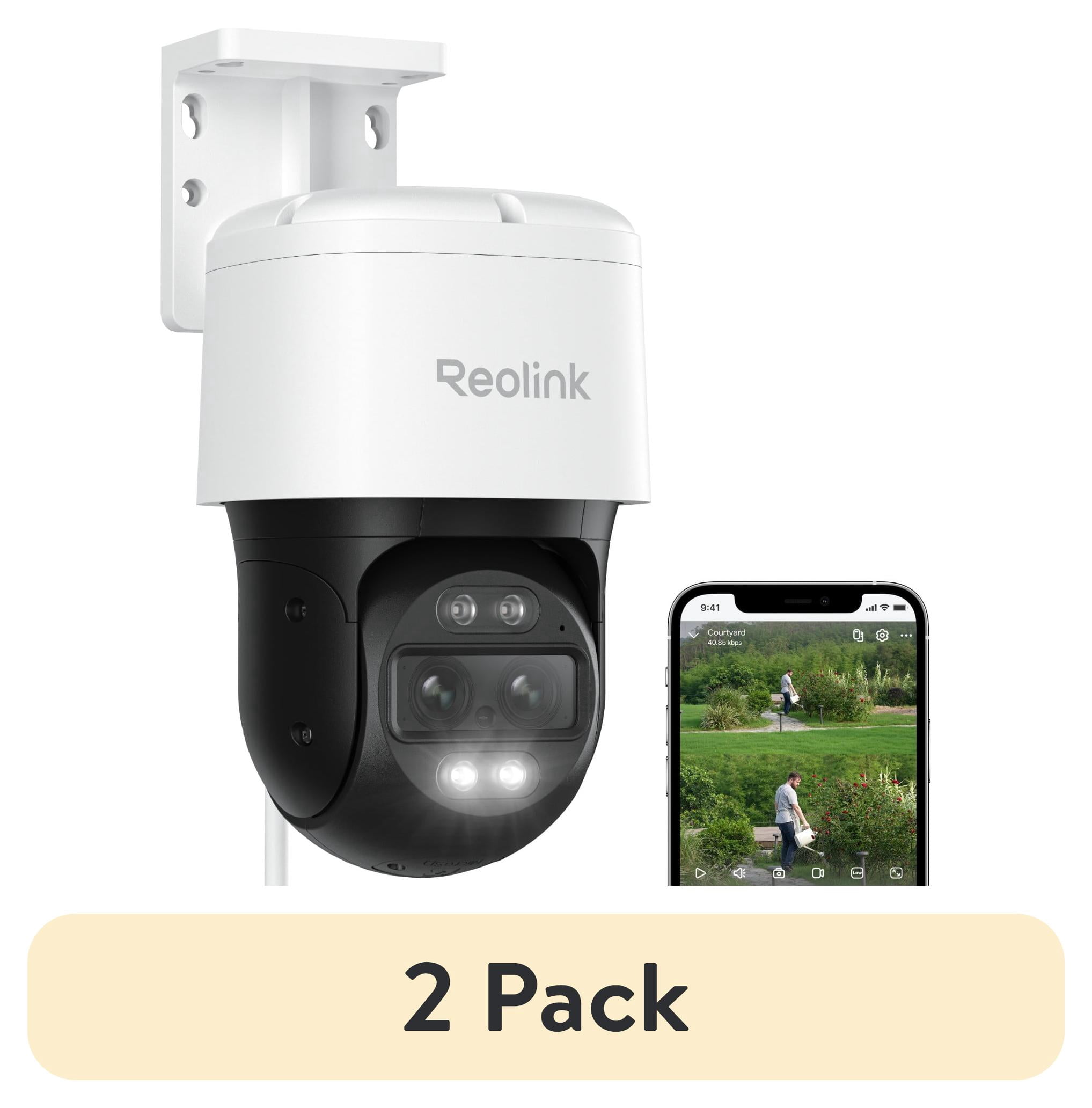 (2 pack) Reolink TrackMix PoE 4K Dual-Lens PTZ Camera, Auto Tracking ...