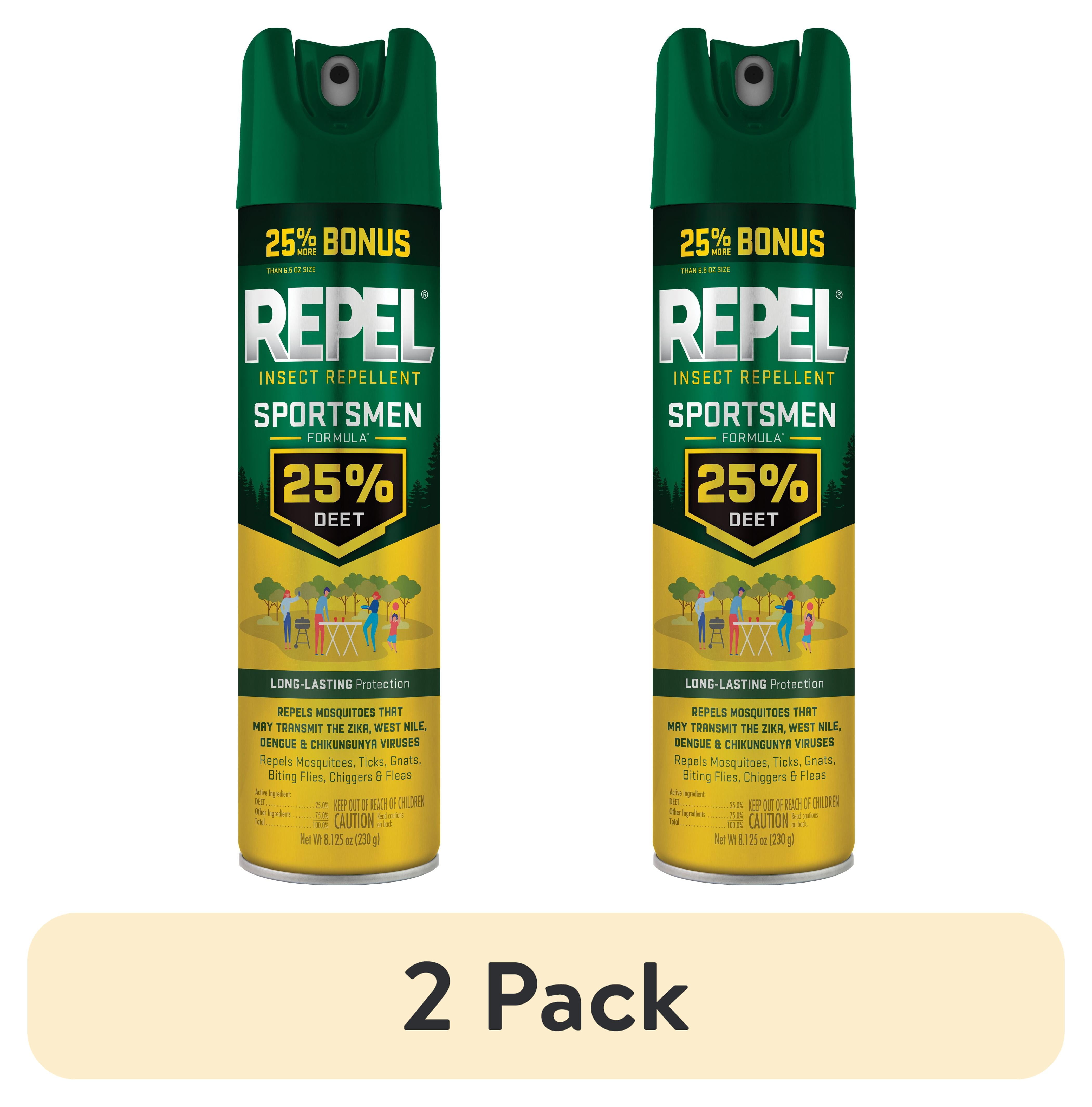 (2 pack) Repel Insect Repellent Sportsmen Formula 25% DEET, Bonus ...