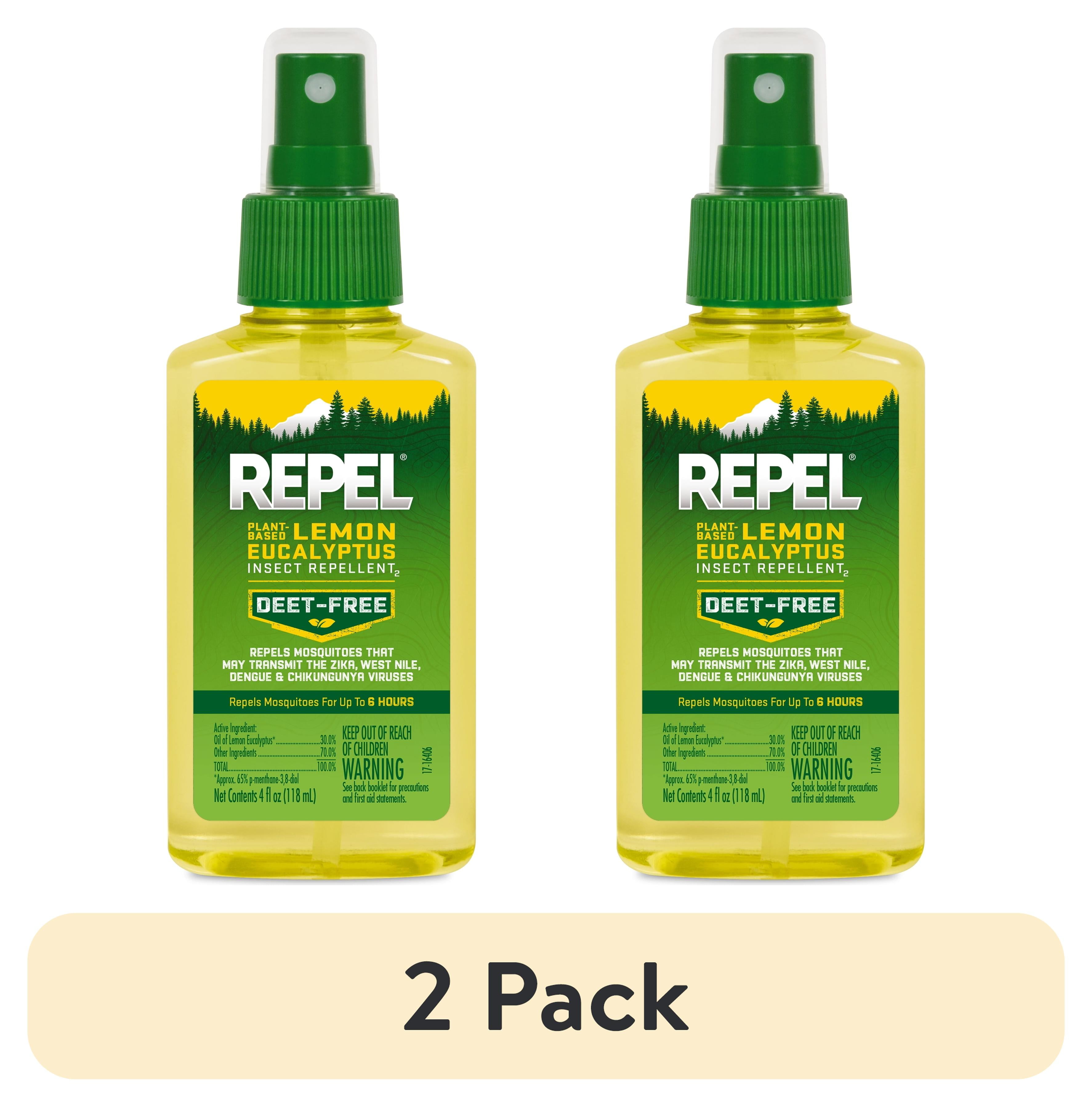 (2 pack) Repel Plant-Based Lemon Eucalyptus Insect Repellent, DEET-Free ...
