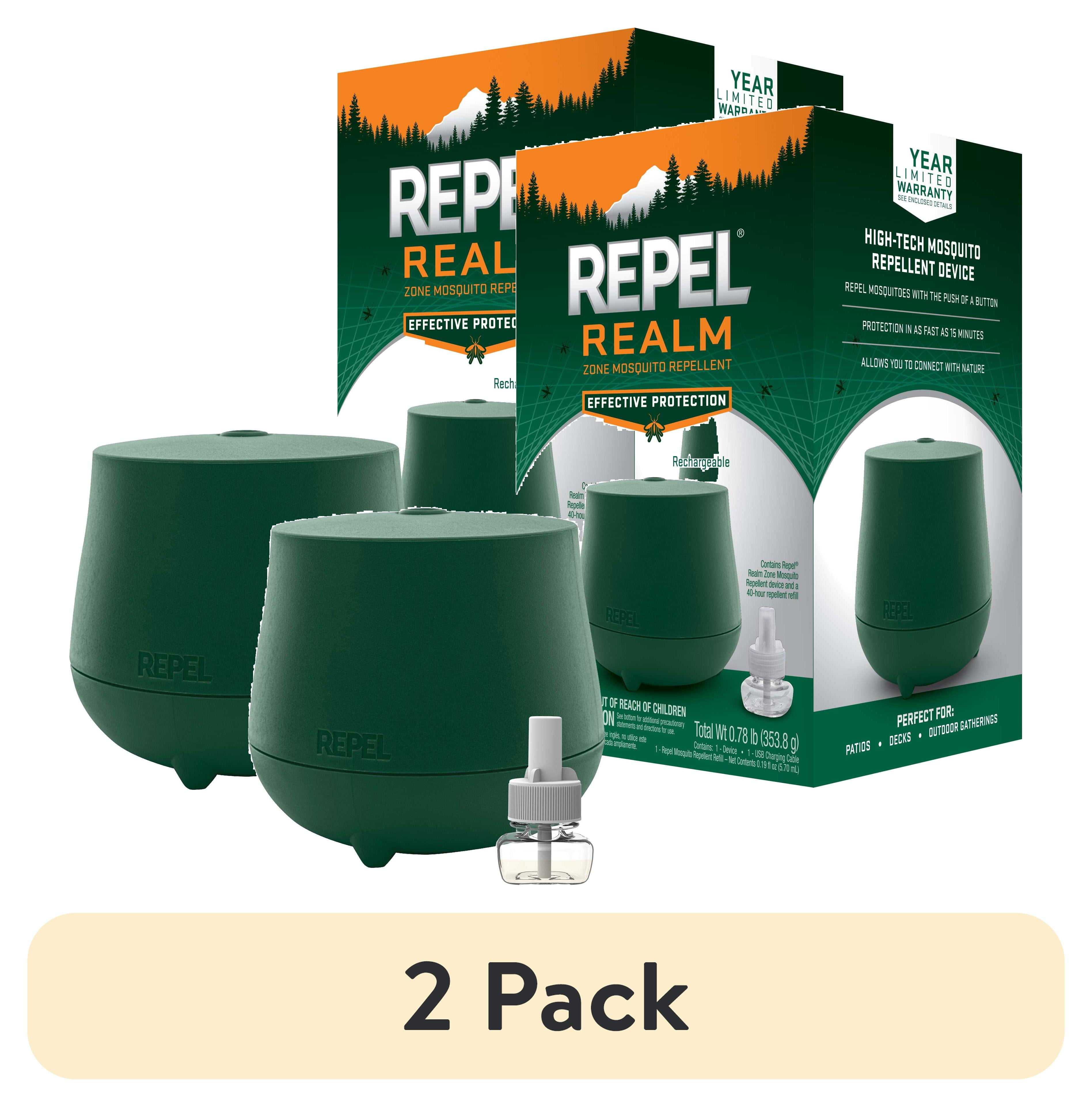 (2 pack) Repel Realm Zone Mosquito Repellent Device, Rechargeable ...