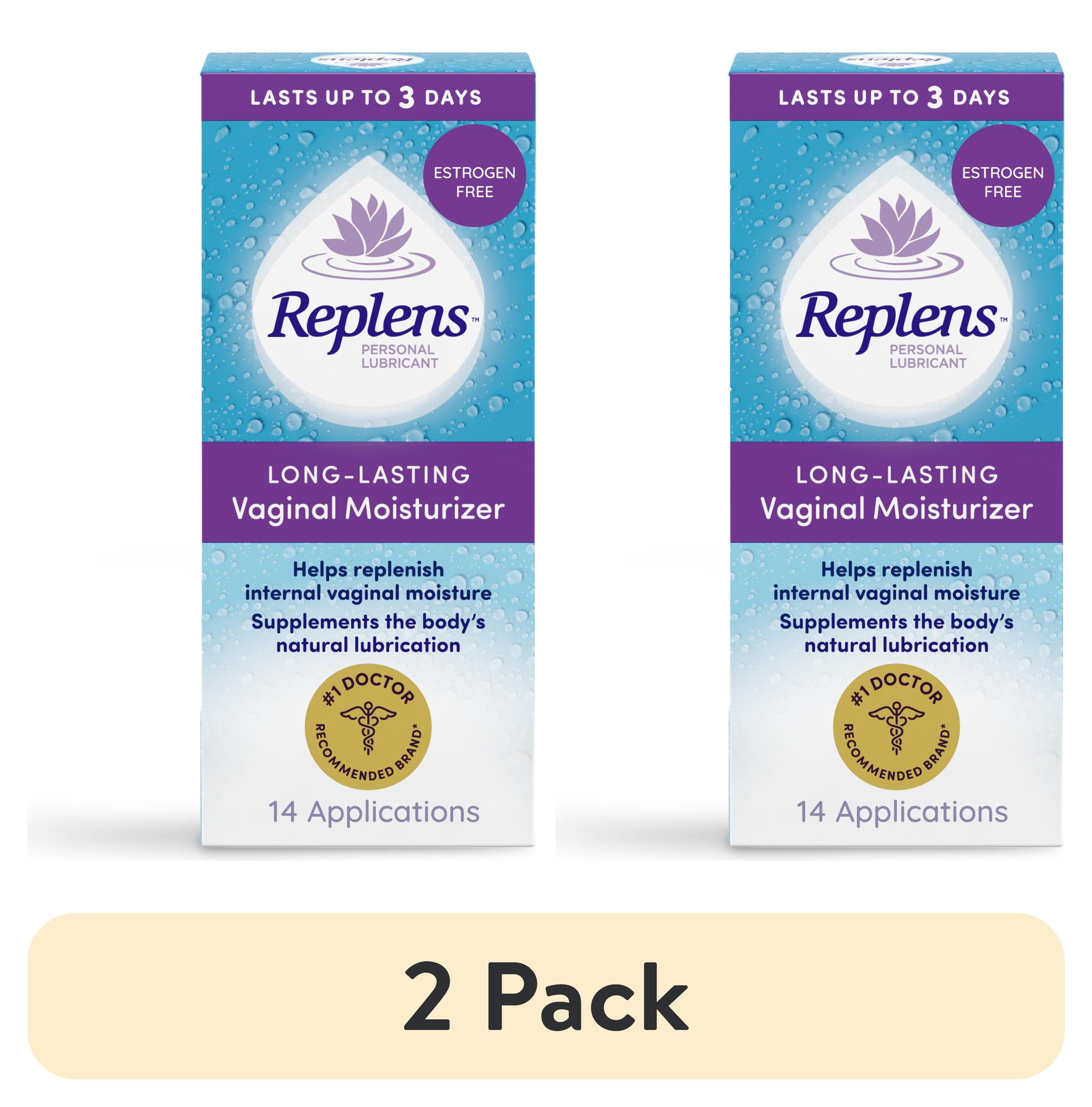 (2 pack) Replens Long-Lasting Vaginal Moisturizer Gel with Reusable ...