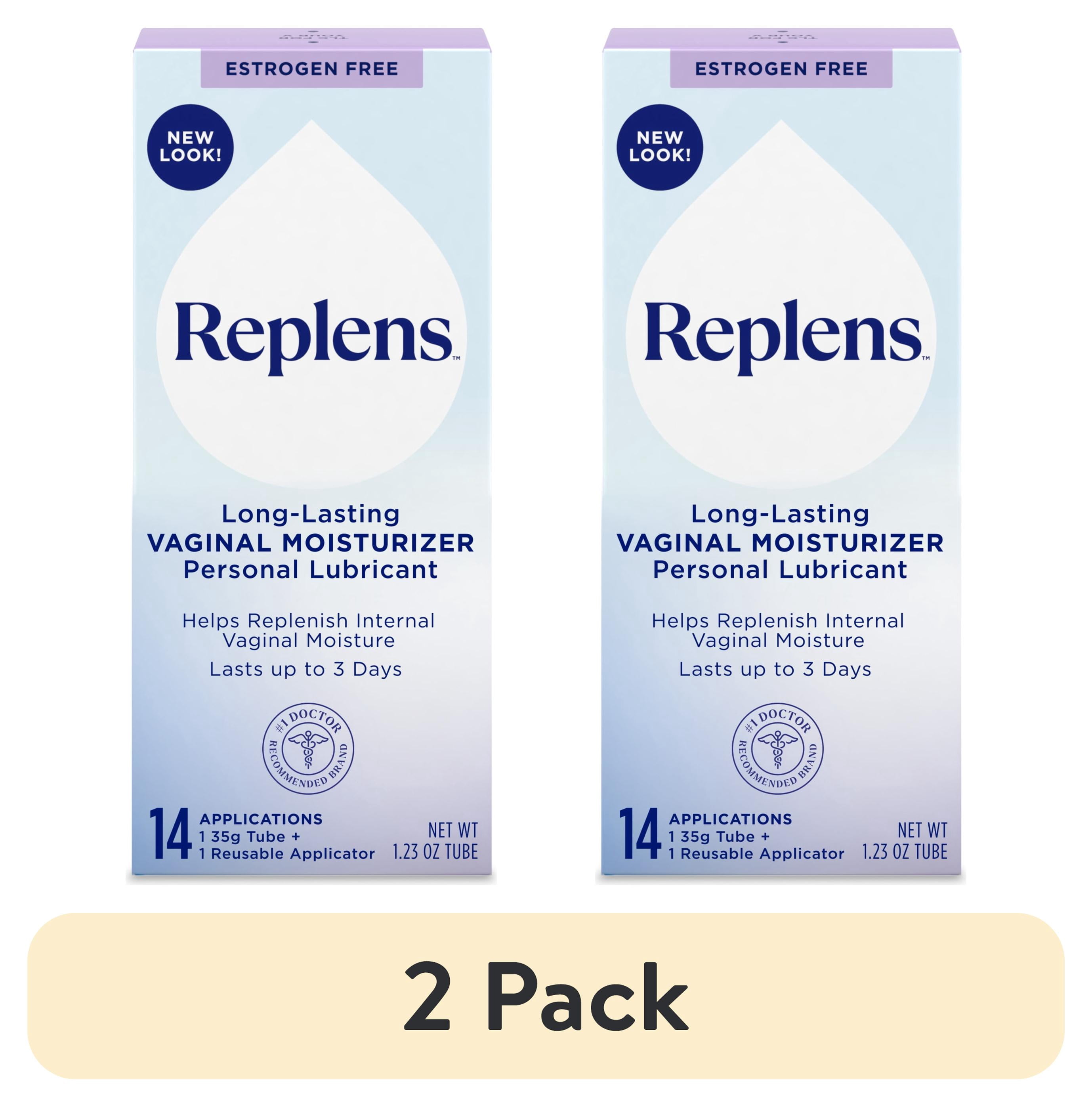 (2 pack) Replens Long Lasting Vaginal Moisturizer with Reusable ...