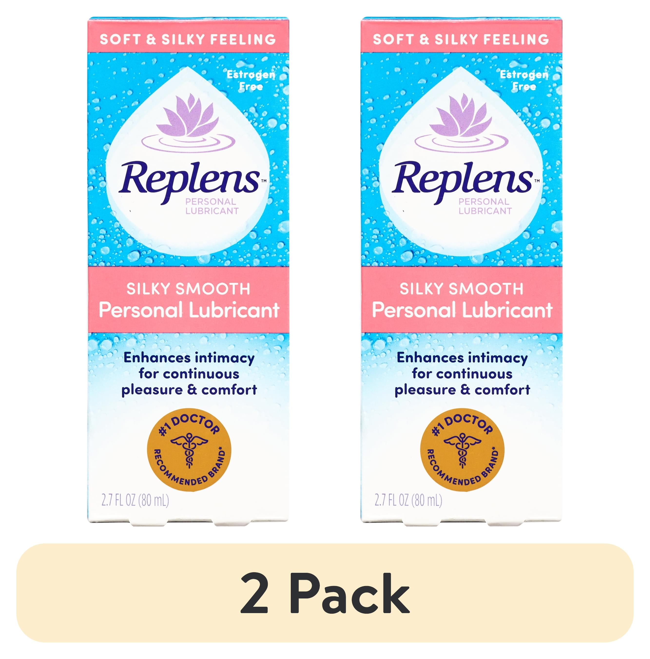 (2 pack) Replens Lubricant, Silky Smooth Silicone Based Personal ...