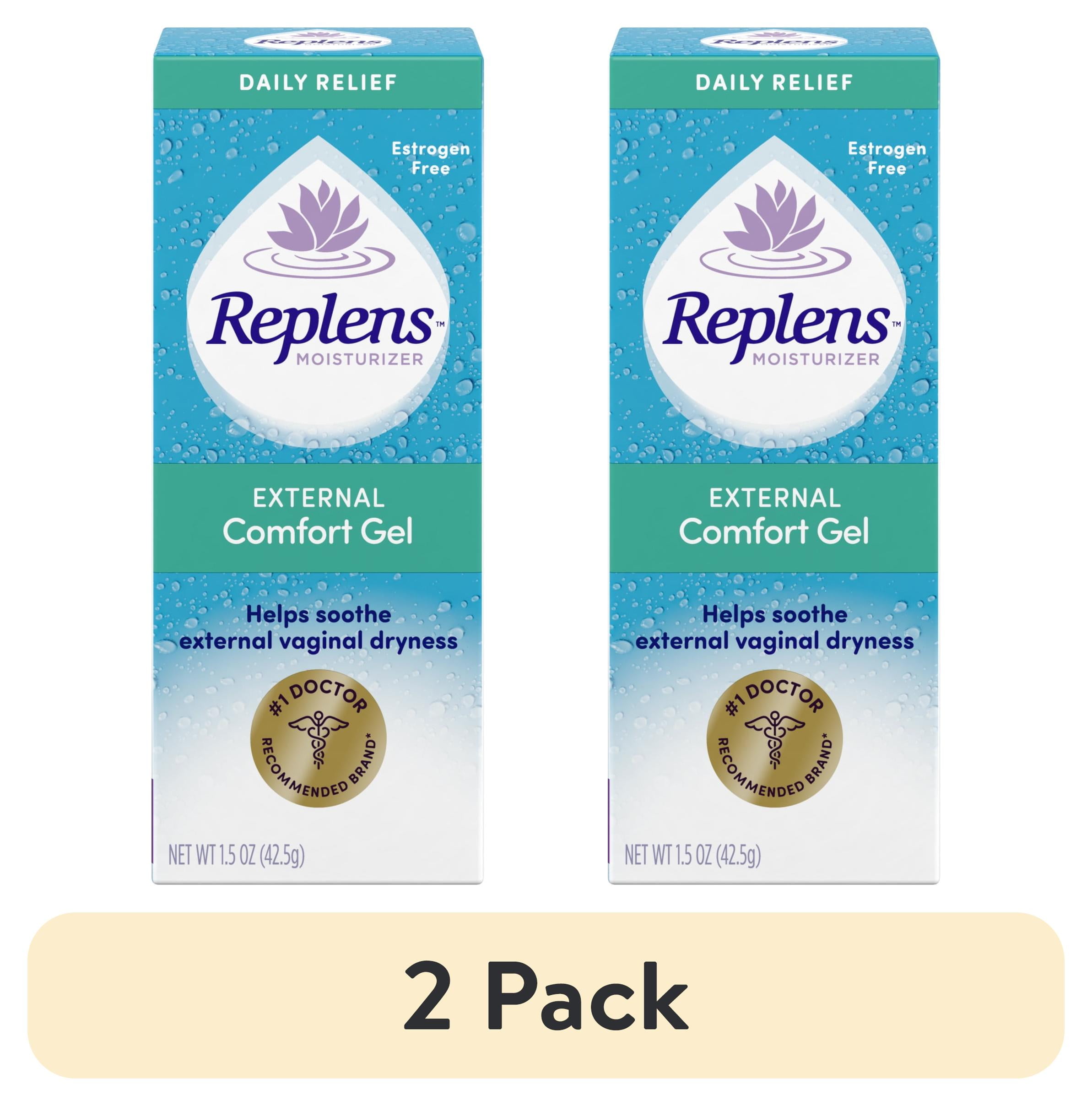 (2 pack) Replens Moisturizer, External Comfort Gel for External Vaginal ...
