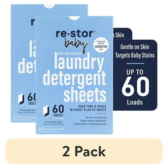 Freddie Laundry Detergent Sheets - Fragrance Free Unscented - 60 Loads ...
