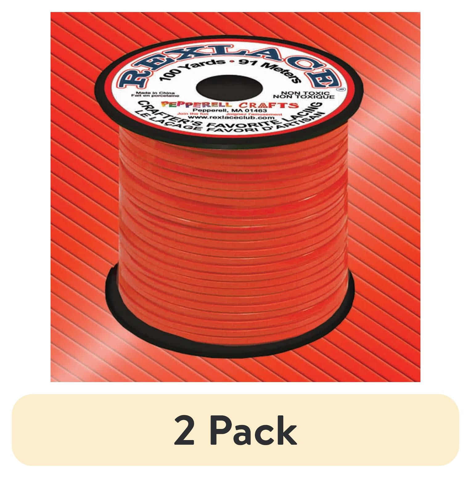 (2 pack) Rexlace Plastic Lacing .0938"X100yd-Neon Orange, Pk 3 ...