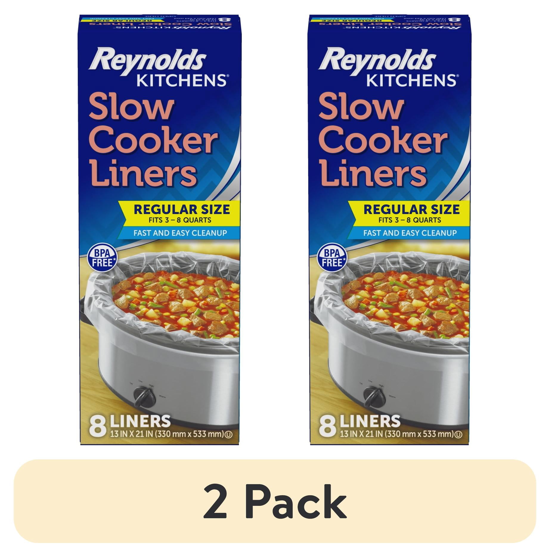 (2 pack) Reynolds Kitchens Slow Cooker Liners, Regular (Fits 3-8 Quarts ...