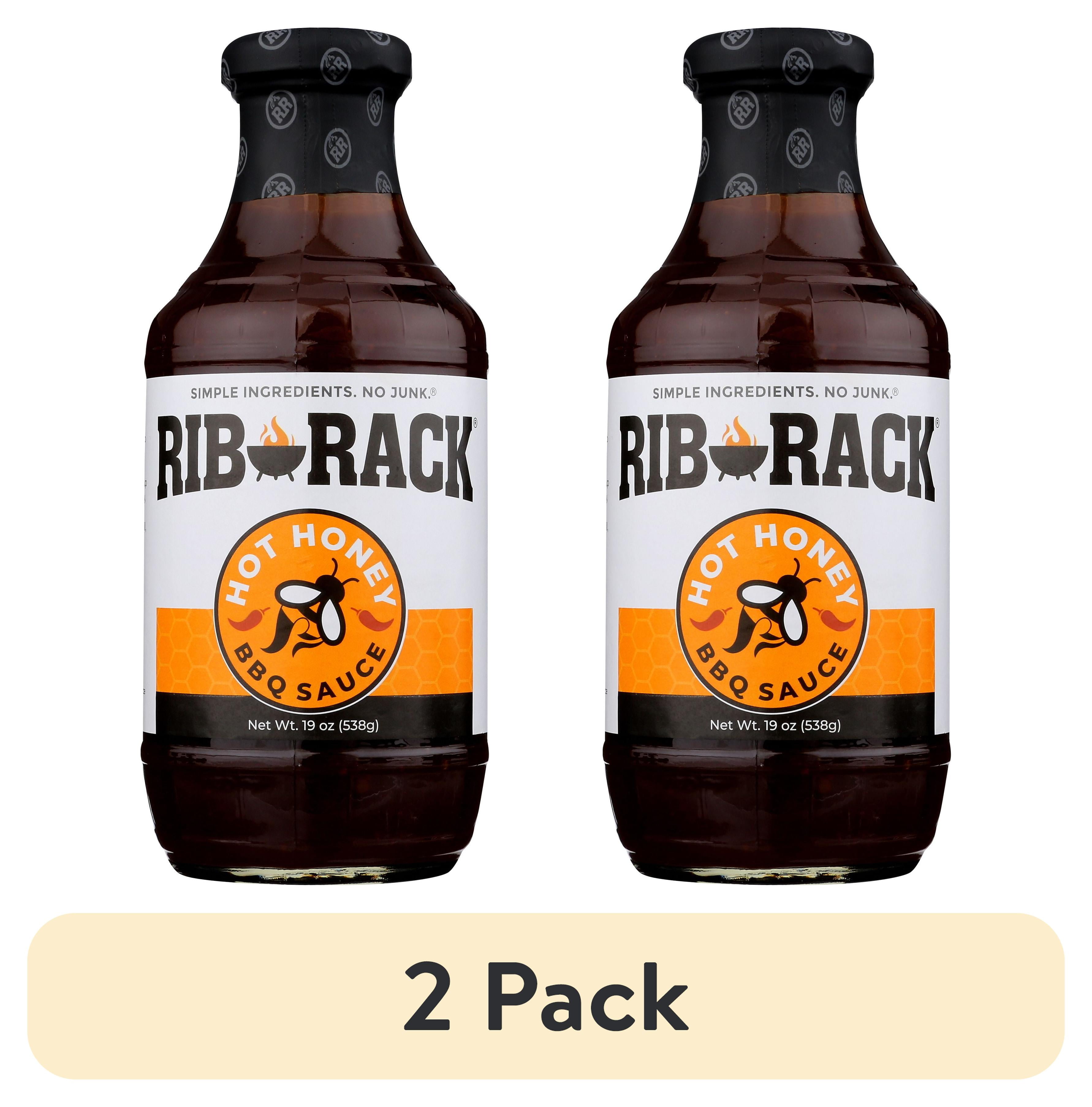 (2 pack) Rib Rack Hot Honey BBQ Sauce, 19 oz - Walmart.com