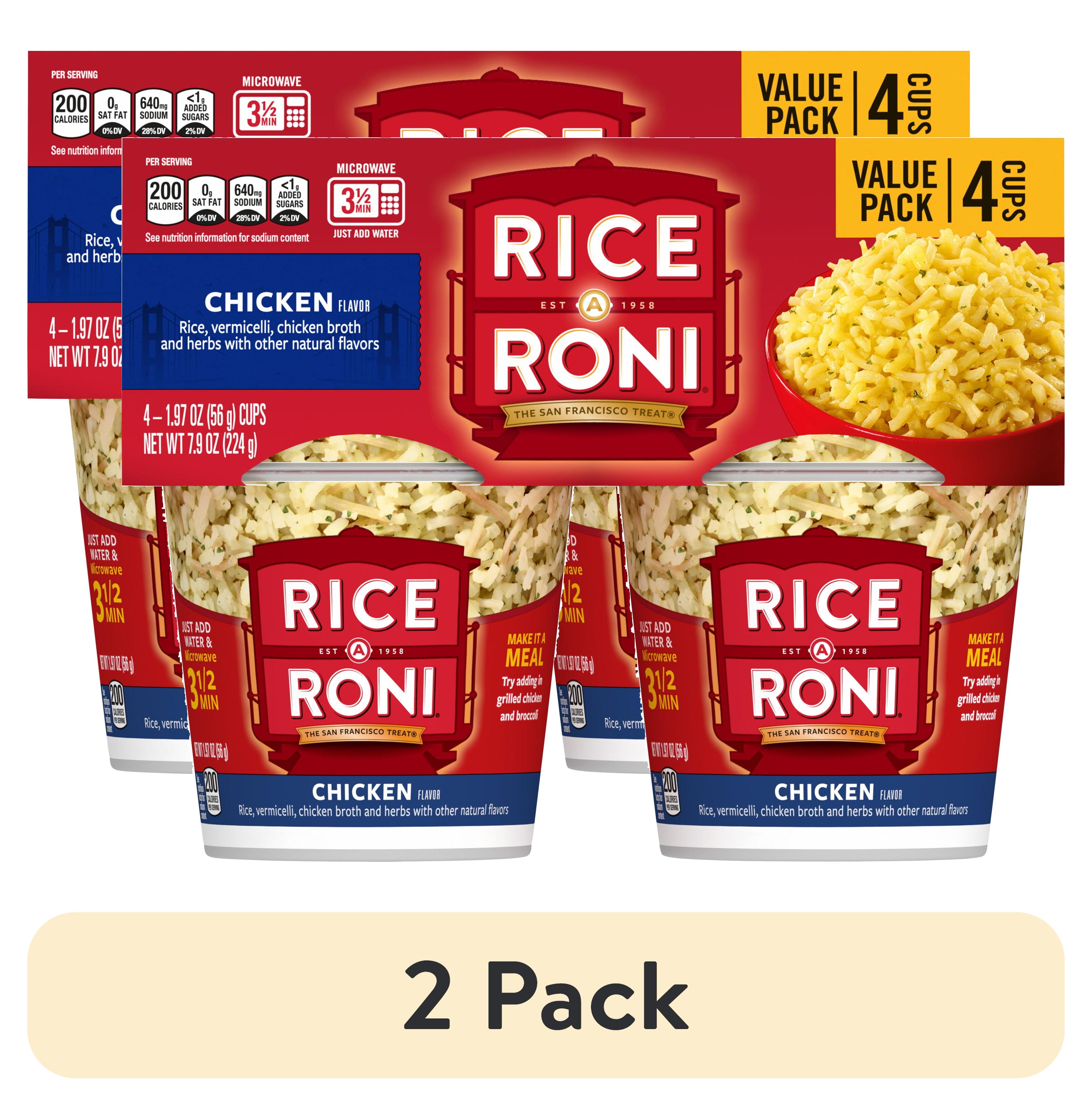 (2 pack) Rice A Roni Chicken Flavor Rice Mix 1.97 oz Cups, 4 Count ...