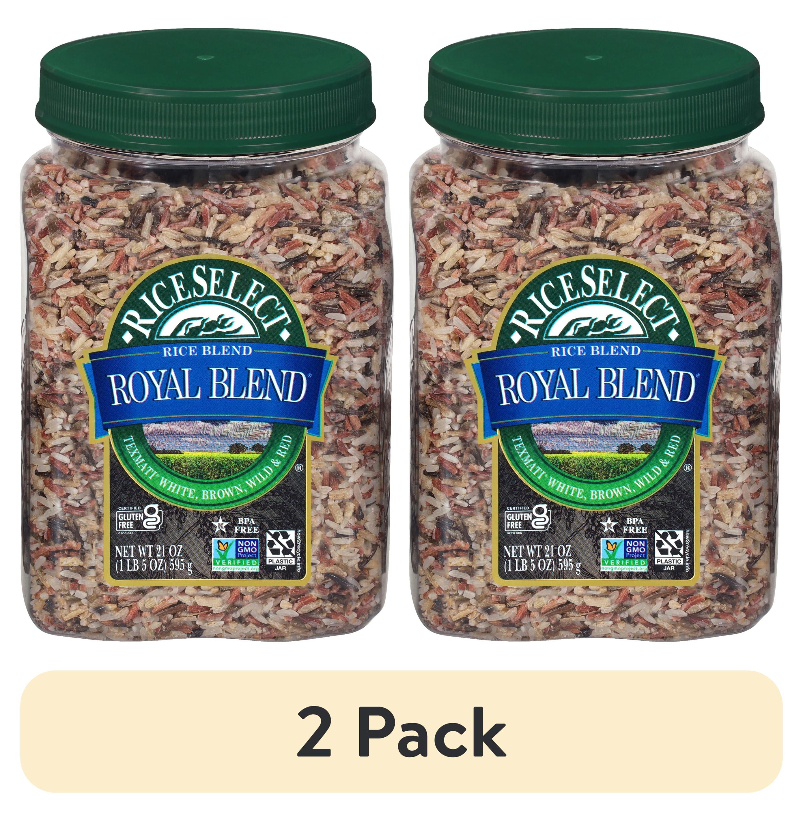 (2 pack) RiceSelect Royal Blend Rice, Texmati Rice Blend, 21 oz Jar ...