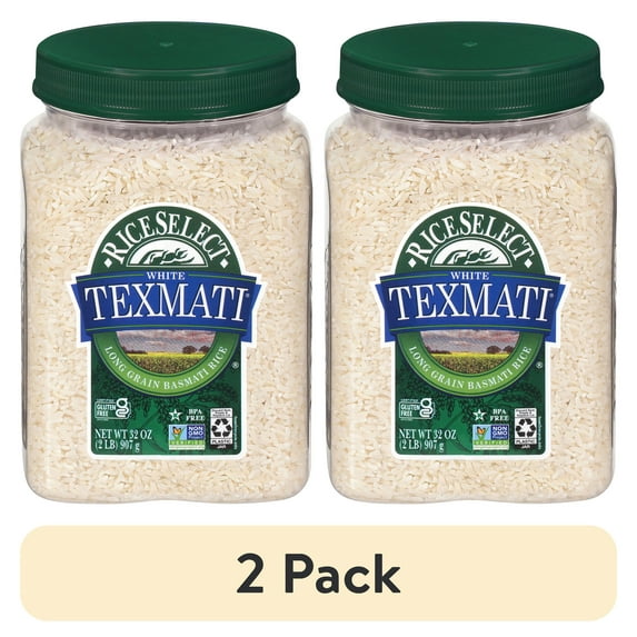 (2 pack) RiceSelect Texmati White Rice, American-Style Basmati Rice ...