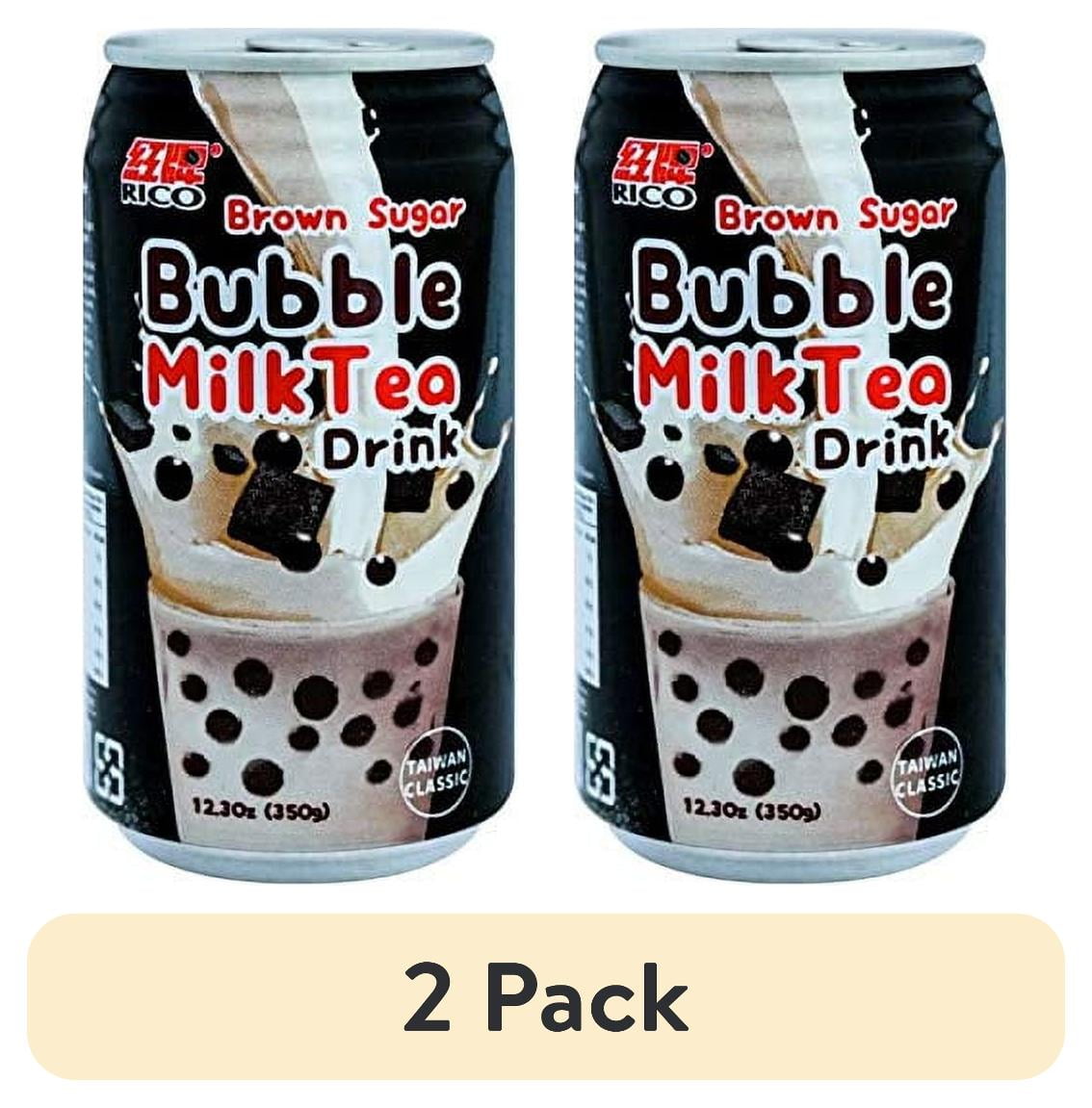 (2 pack) Rico Bubble Milk Tea Drink Brown Sugar Flavor, 12.3 oz Can ...