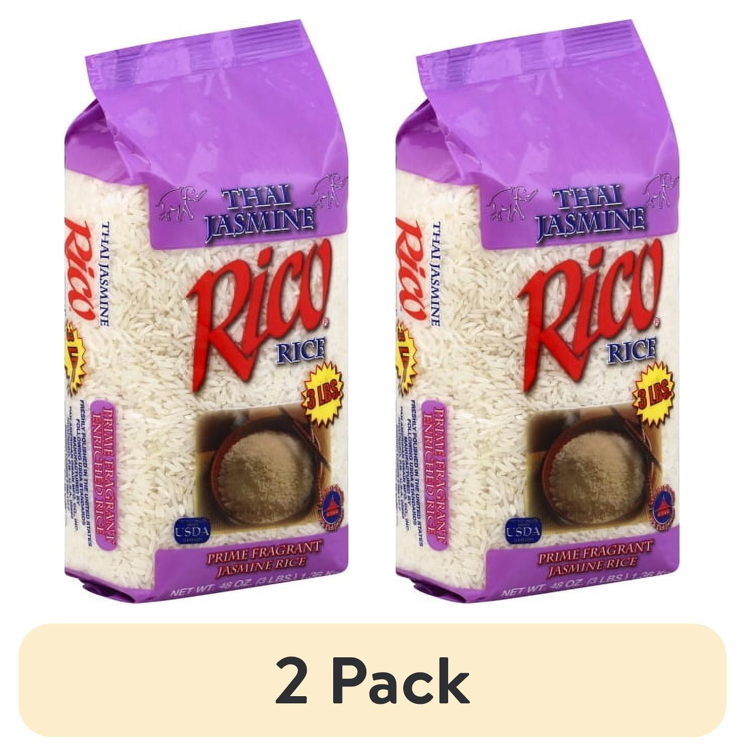 (2 pack) Rico Jasmine Rice 3 lb Bag - 100% Thai Jasmine, Gluten-Free ...