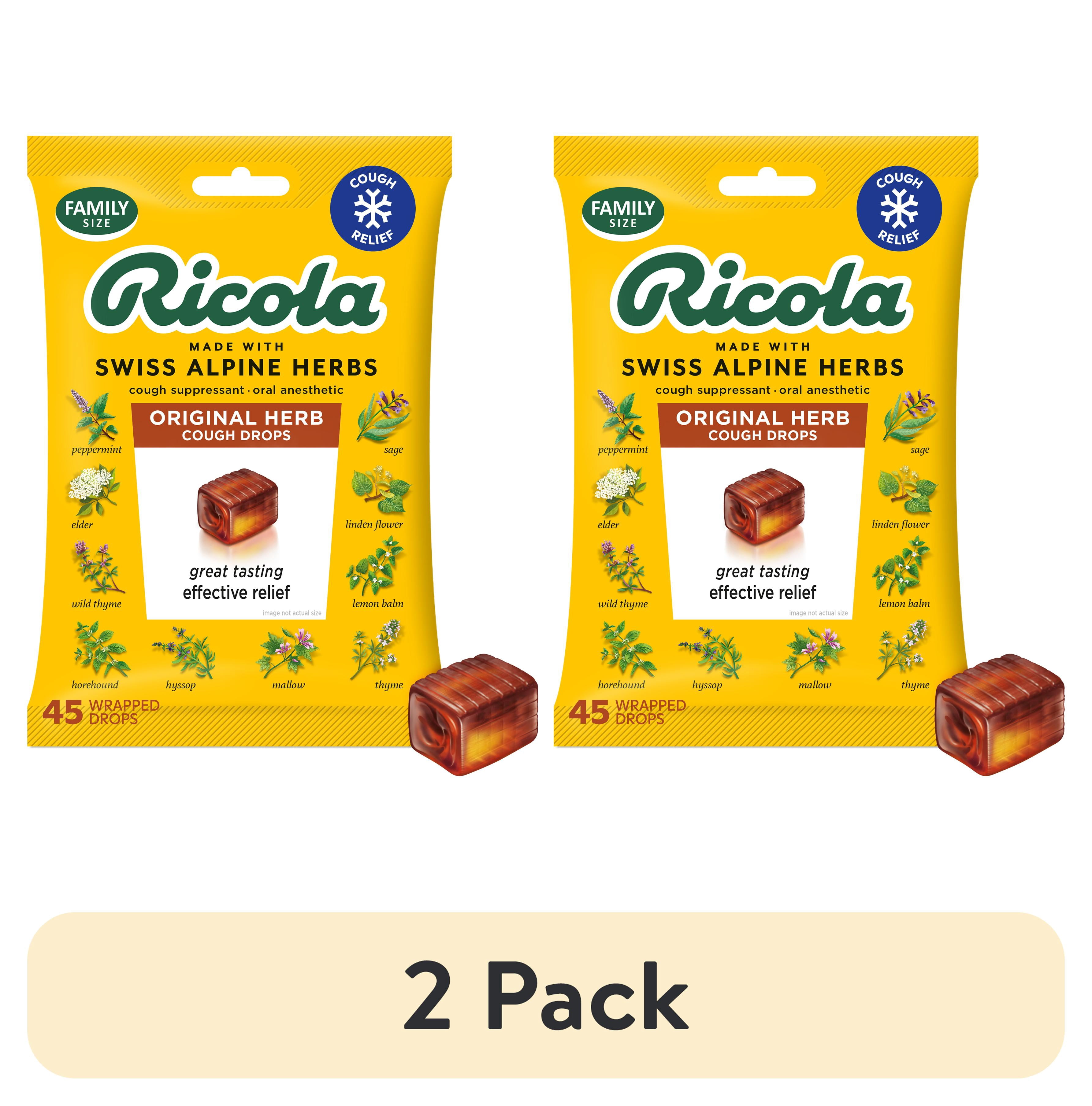 (2 pack) Ricola Original Herb Soothing Cough Drops for Sore Throat and ...
