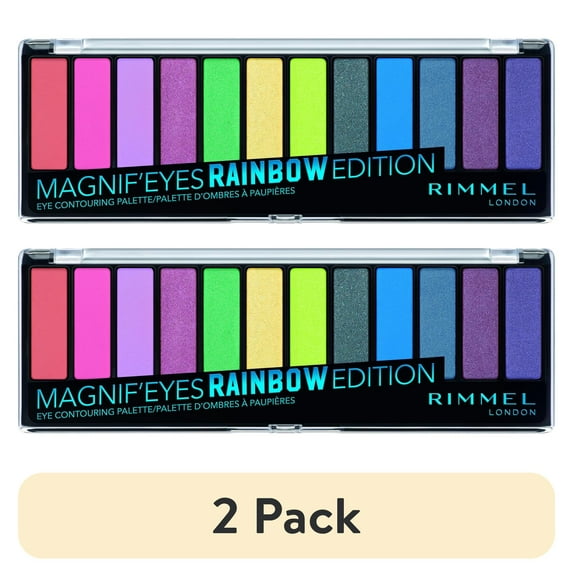 (2 pack) Rimmel Magnif'eyes Eyeshadow Palette, Rainbow, 0.5 oz ...