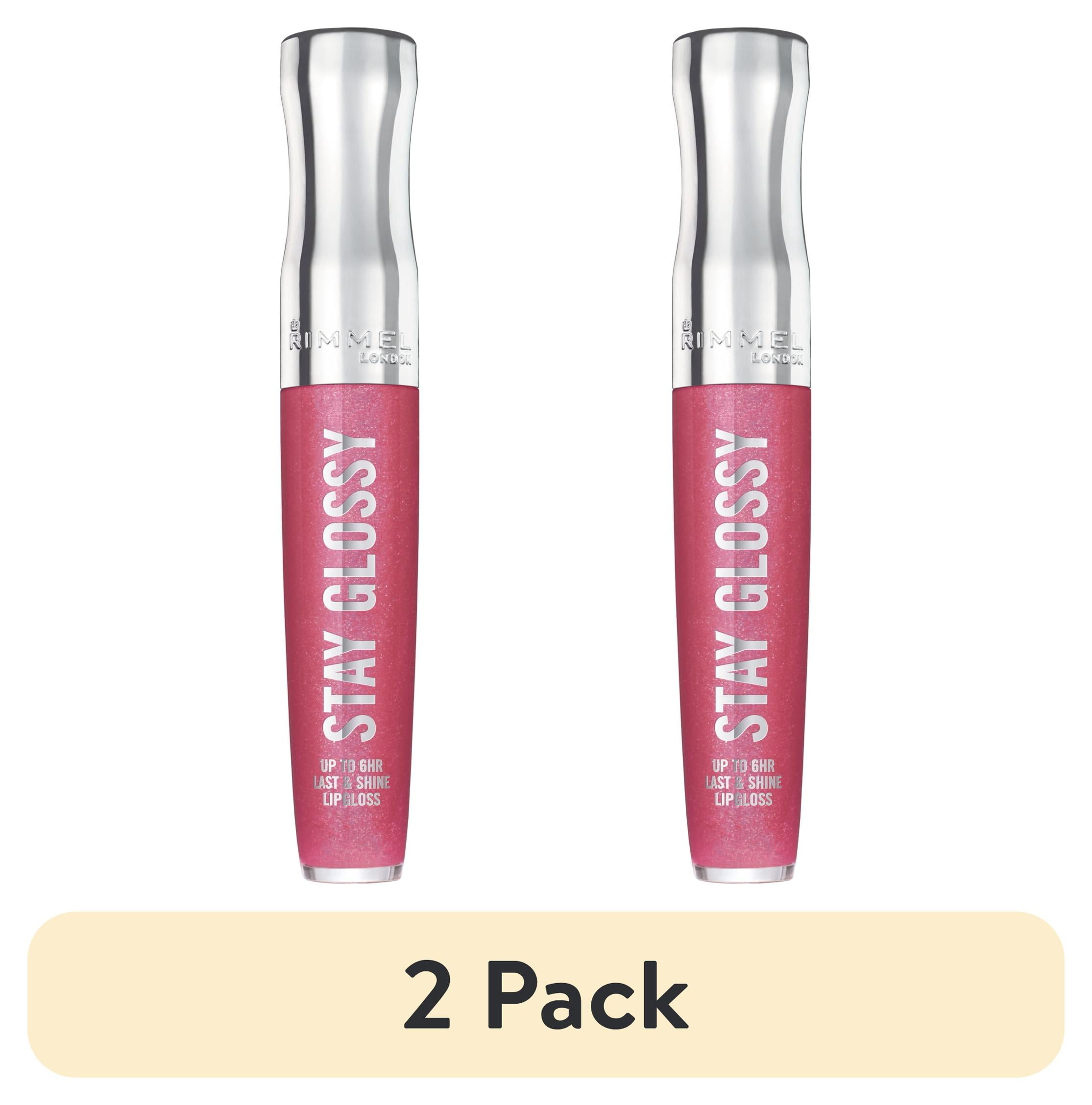 (2 pack) Rimmel Stay Glossy Lip Gloss, Back Row Smooch, 0.18 oz ...