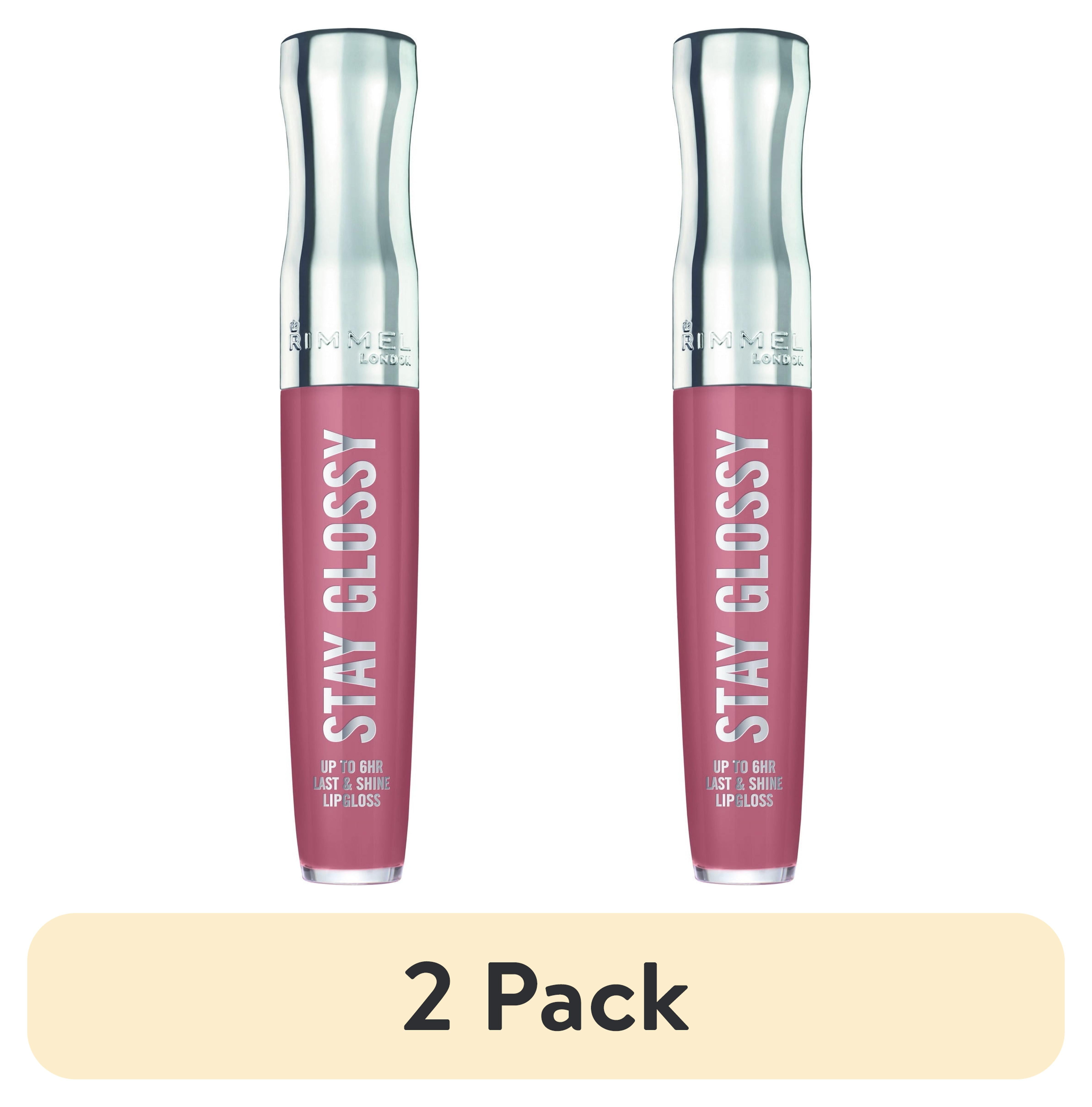 (2 pack) Rimmel Stay Glossy Lip Gloss, Bare Minimum - Walmart.com