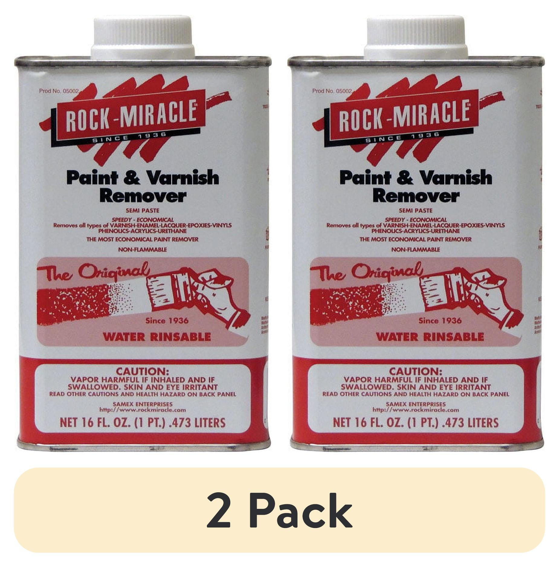 (2 pack) Rock Miracle Paint and Varnish Remover 16 oz. - Walmart.com