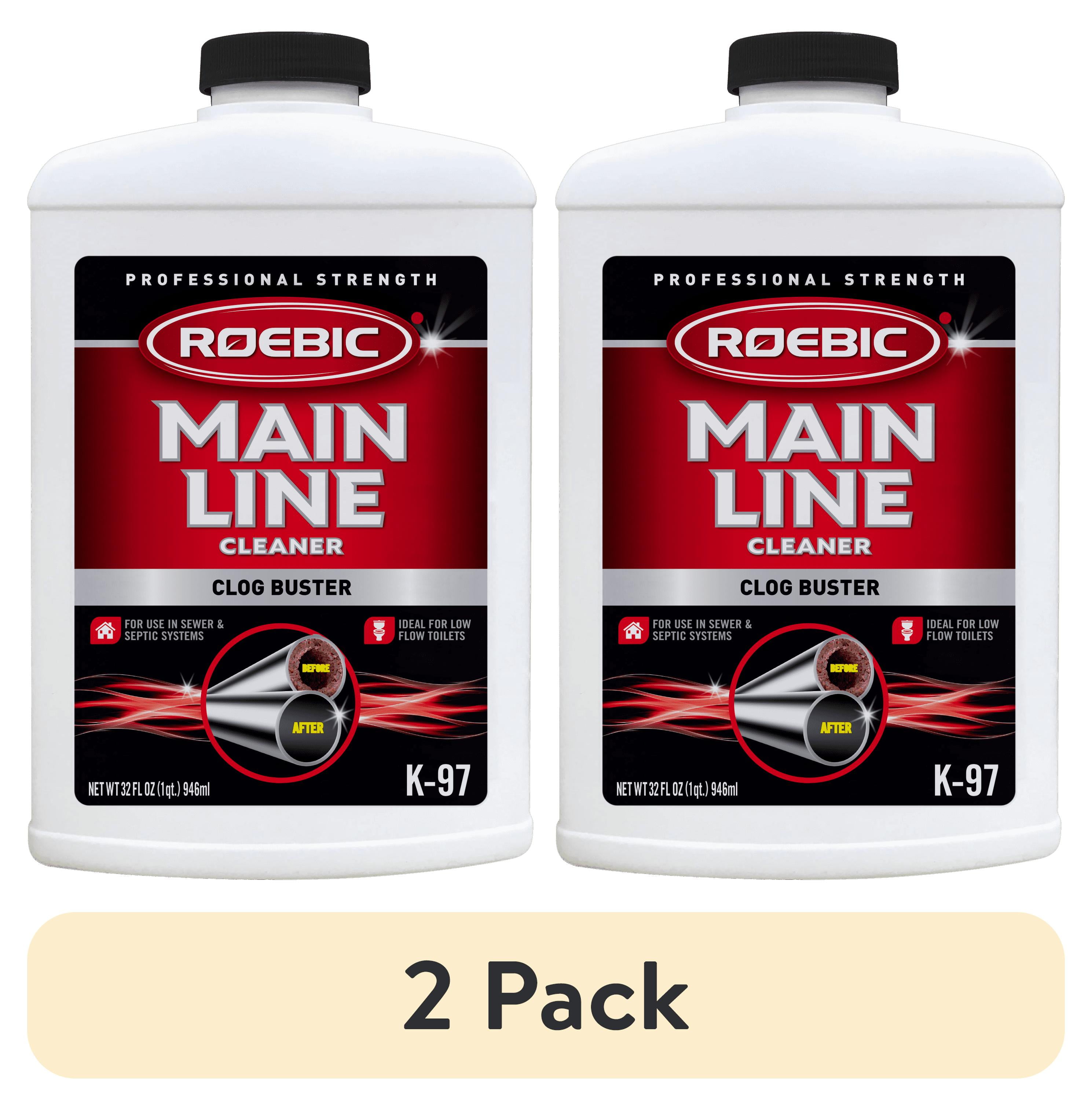 (2 pack) Roebic K-97 Liquid Main Line Drain Cleaner, Sewer and Septic ...