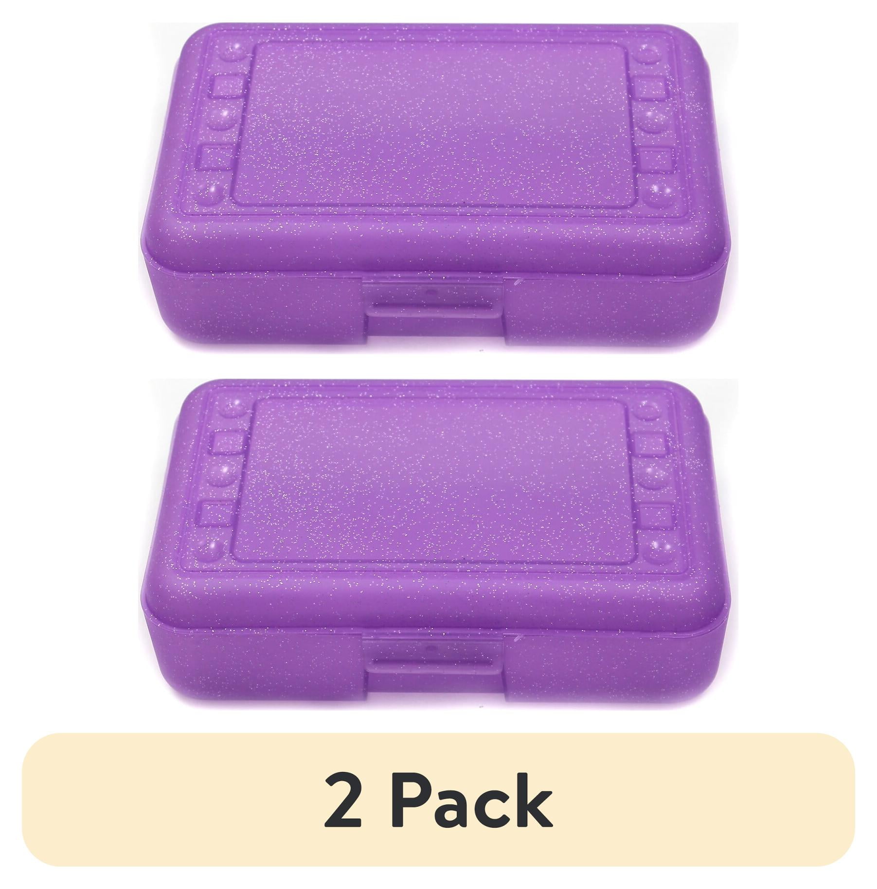 (2 pack) Romanoff Products 8 1/2" x 5 1/2" x 2 1/2" Pencil Box Purple ...