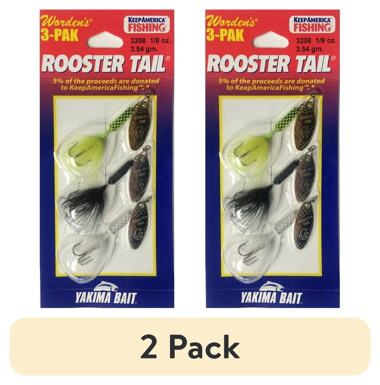 Rooster Tail Fishing Lure 2 Pack - Multi-Species Spinner, 3pk ...