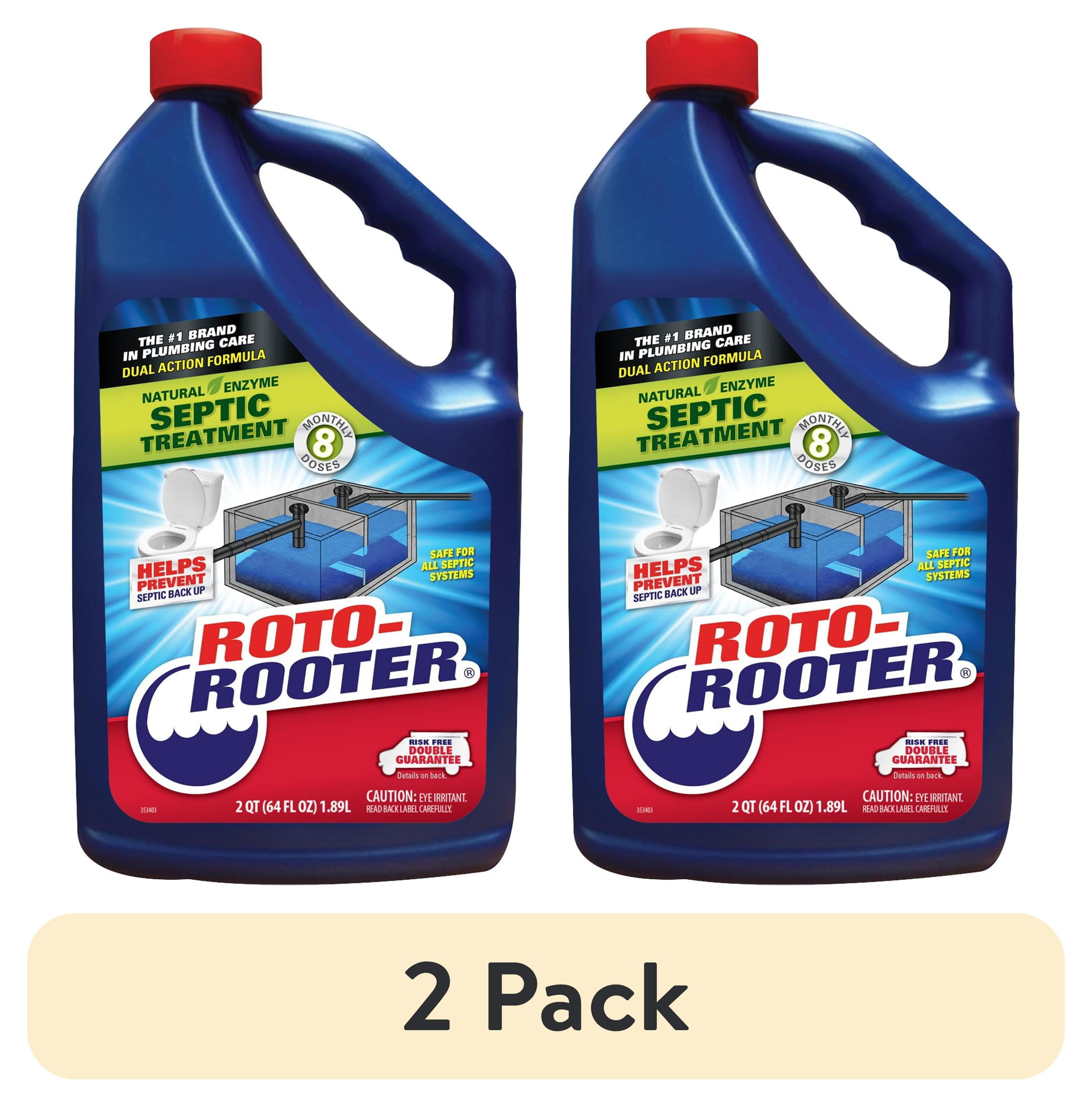 (2 pack) Roto-Rooter Septic Treatment, 64 oz - Walmart.com