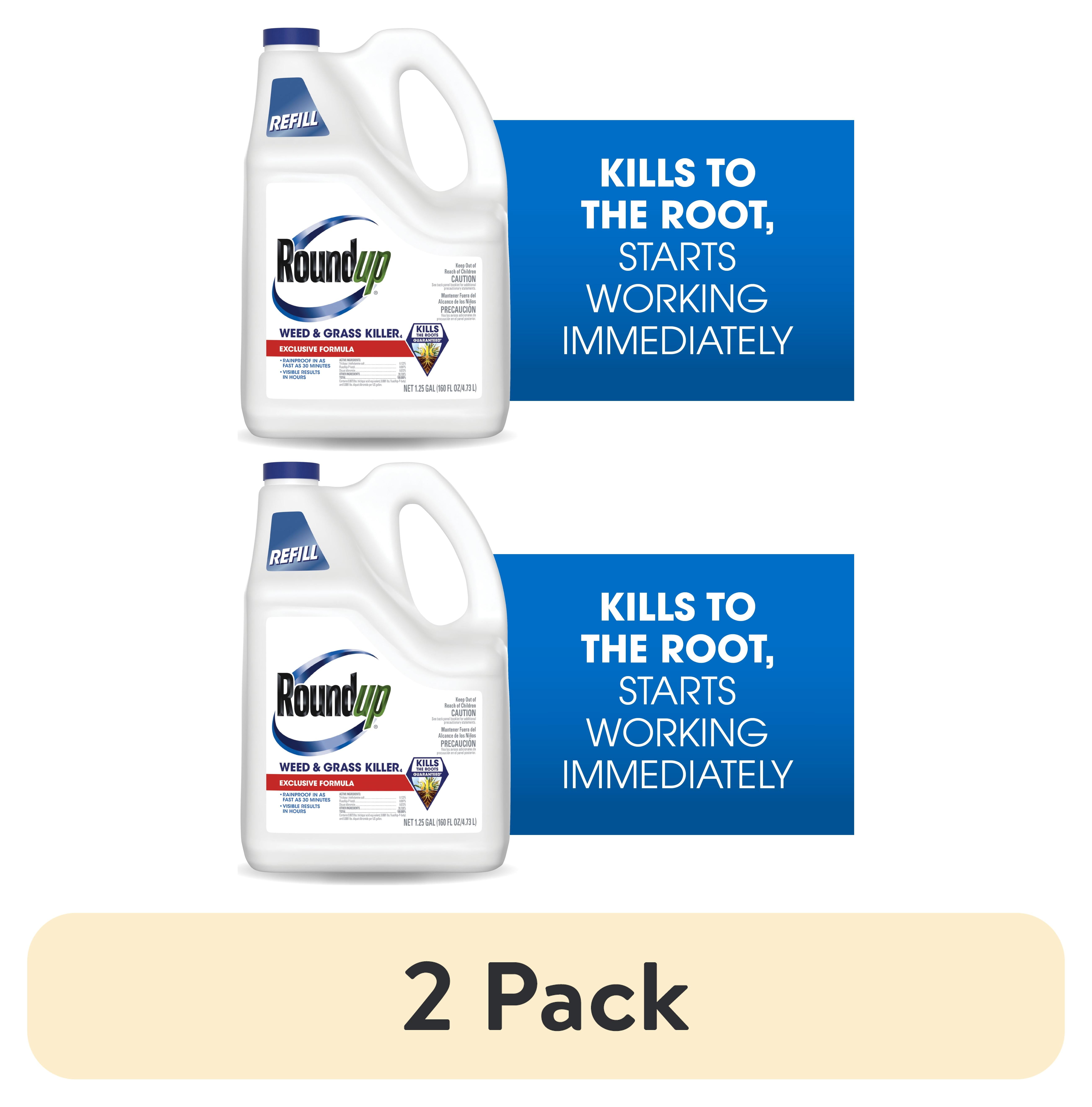 (2 pack) Roundup Weed & Grass Killer₄ Refill, Use in Flower Beds ...