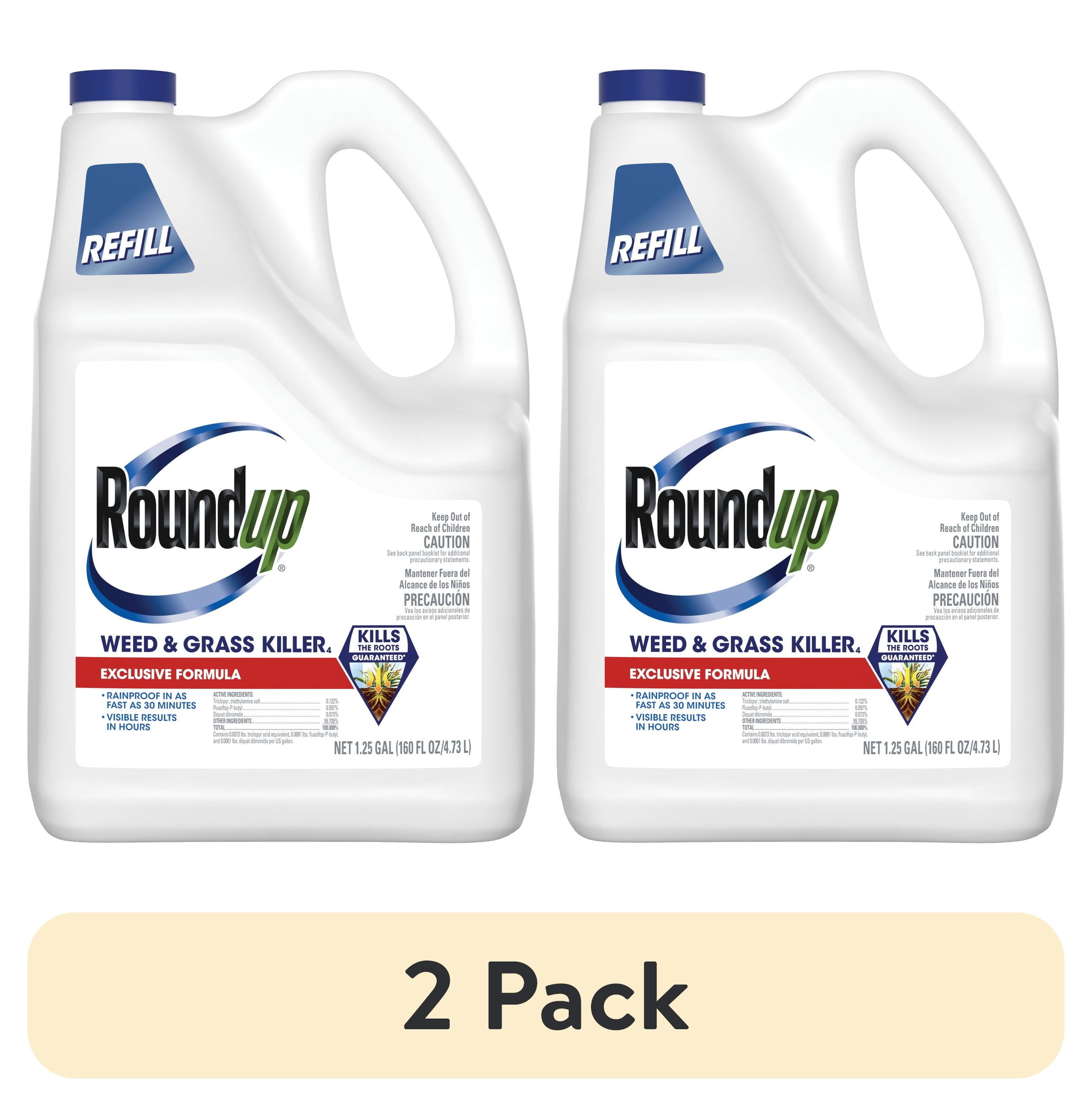 (2 pack) Roundup Weed & Grass Killer₄ Refill, Use in Flower Beds ...