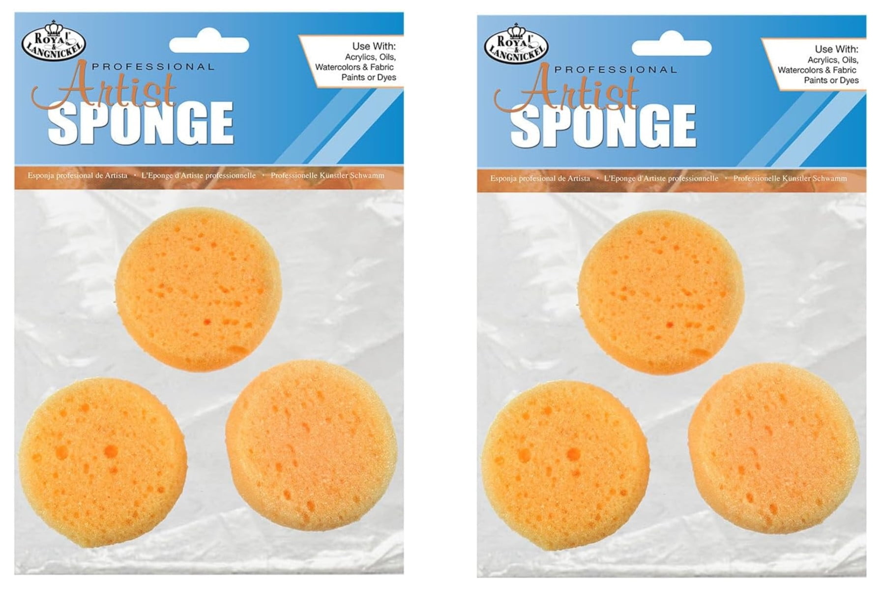 2-pack Royal Brush Synthetic Artist's Sponge (3/pkg) - Walmart.com