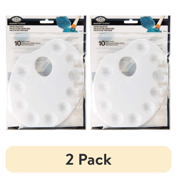 (2 pack) Royal & Langnickel Essentials Oval Artist Palette with 10 ...
