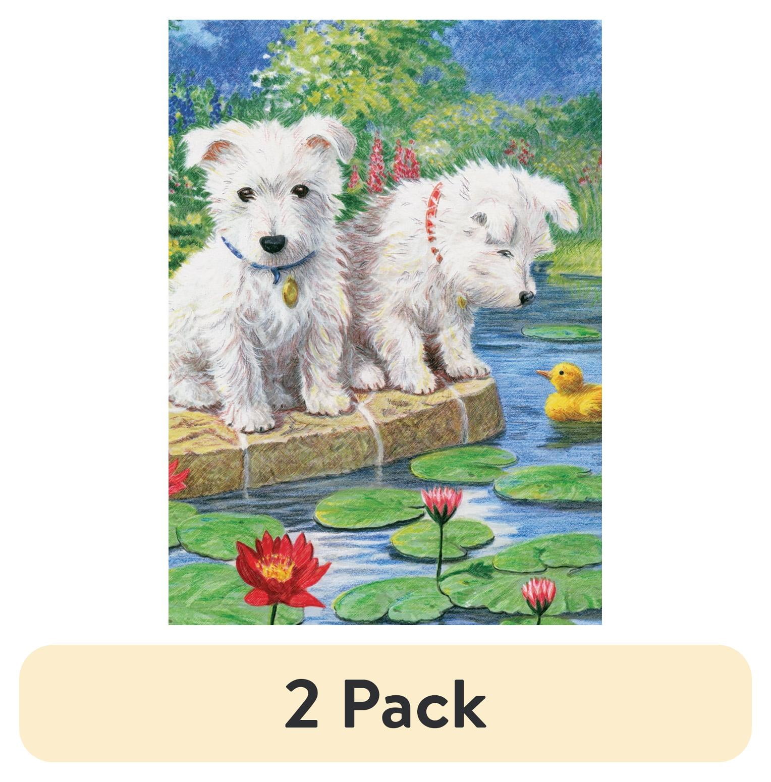 (2 pack) CPNMIN-108 | Colour Pencil by numbers™ 12pc 5" x 7" Westies ...