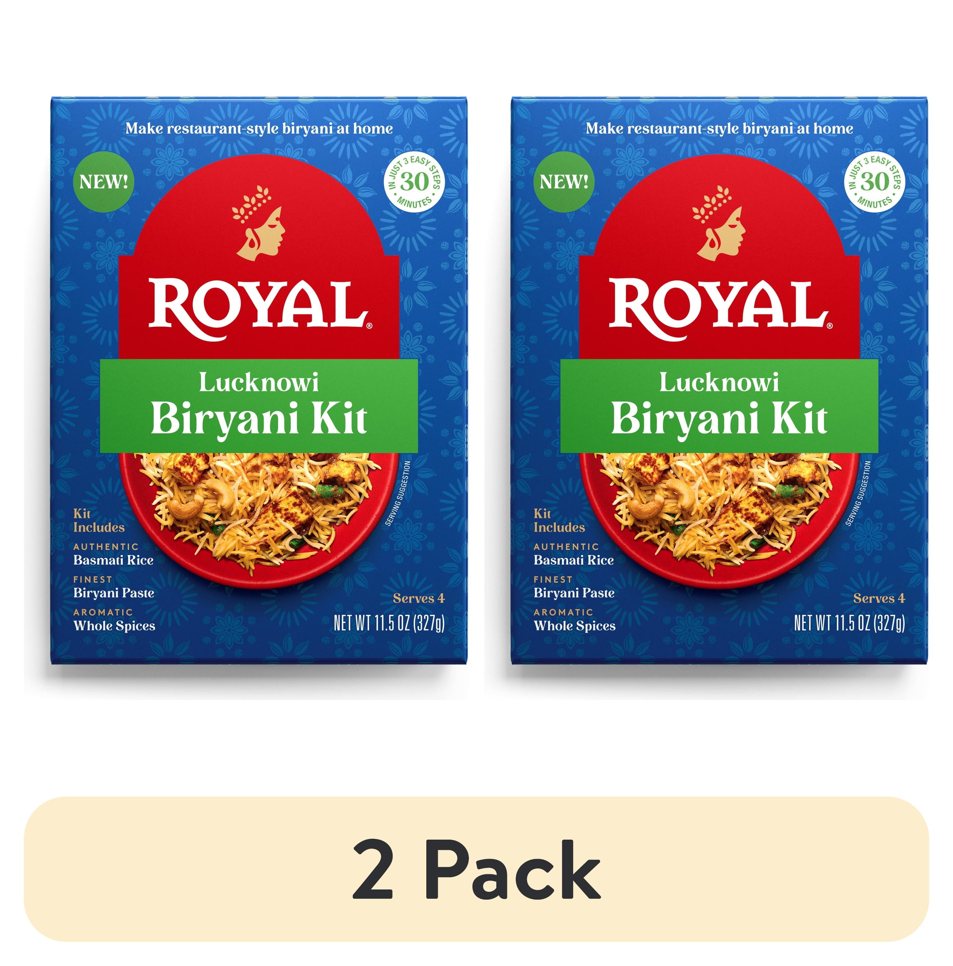 (2 pack) Royal Lucknowi Biryani Kit with Basmati Rice— Authentic Recipe ...