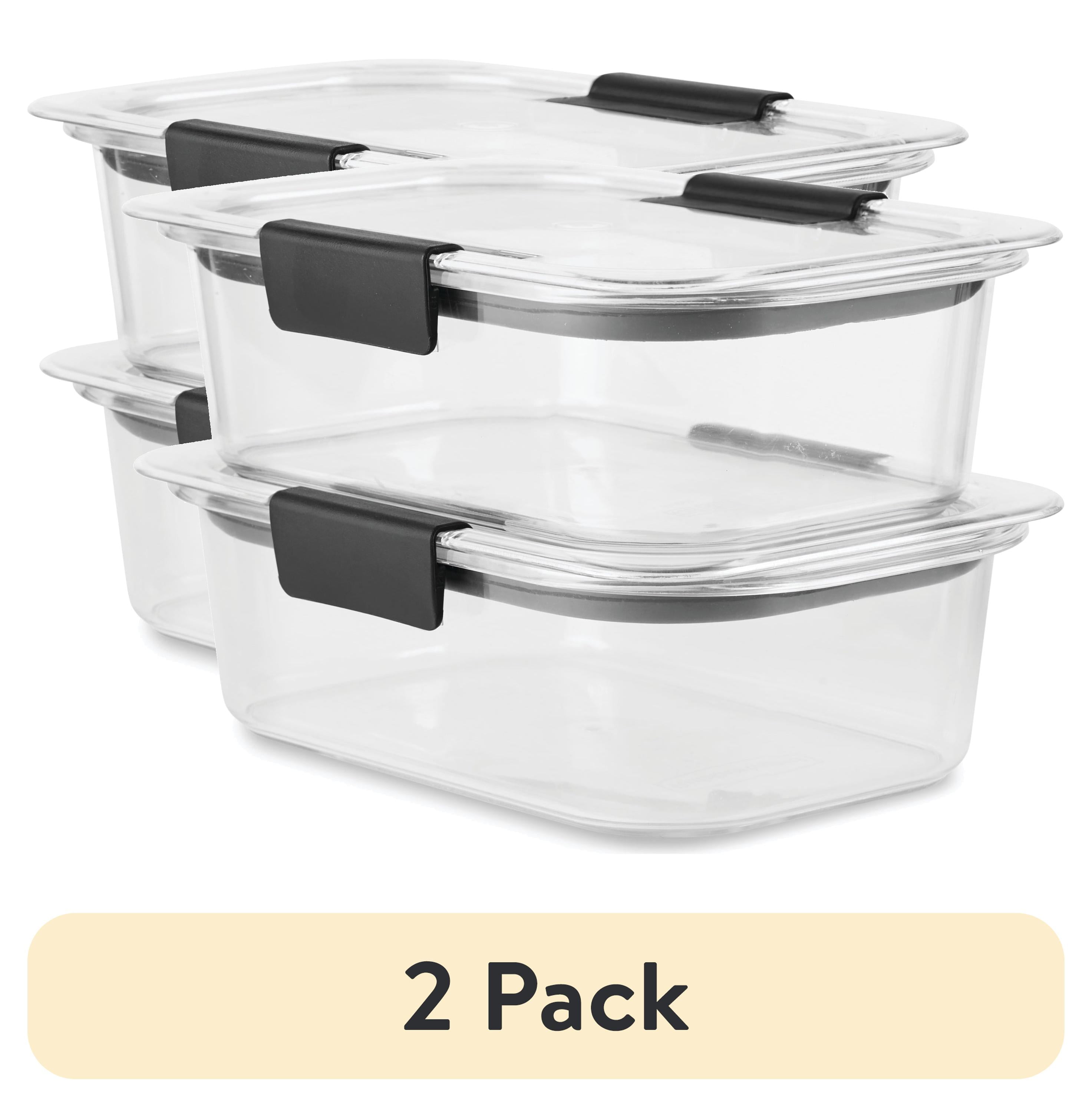 (2 pack) Rubbermaid 3.2 Cup Brilliance Stain-Proof Food Storage ...