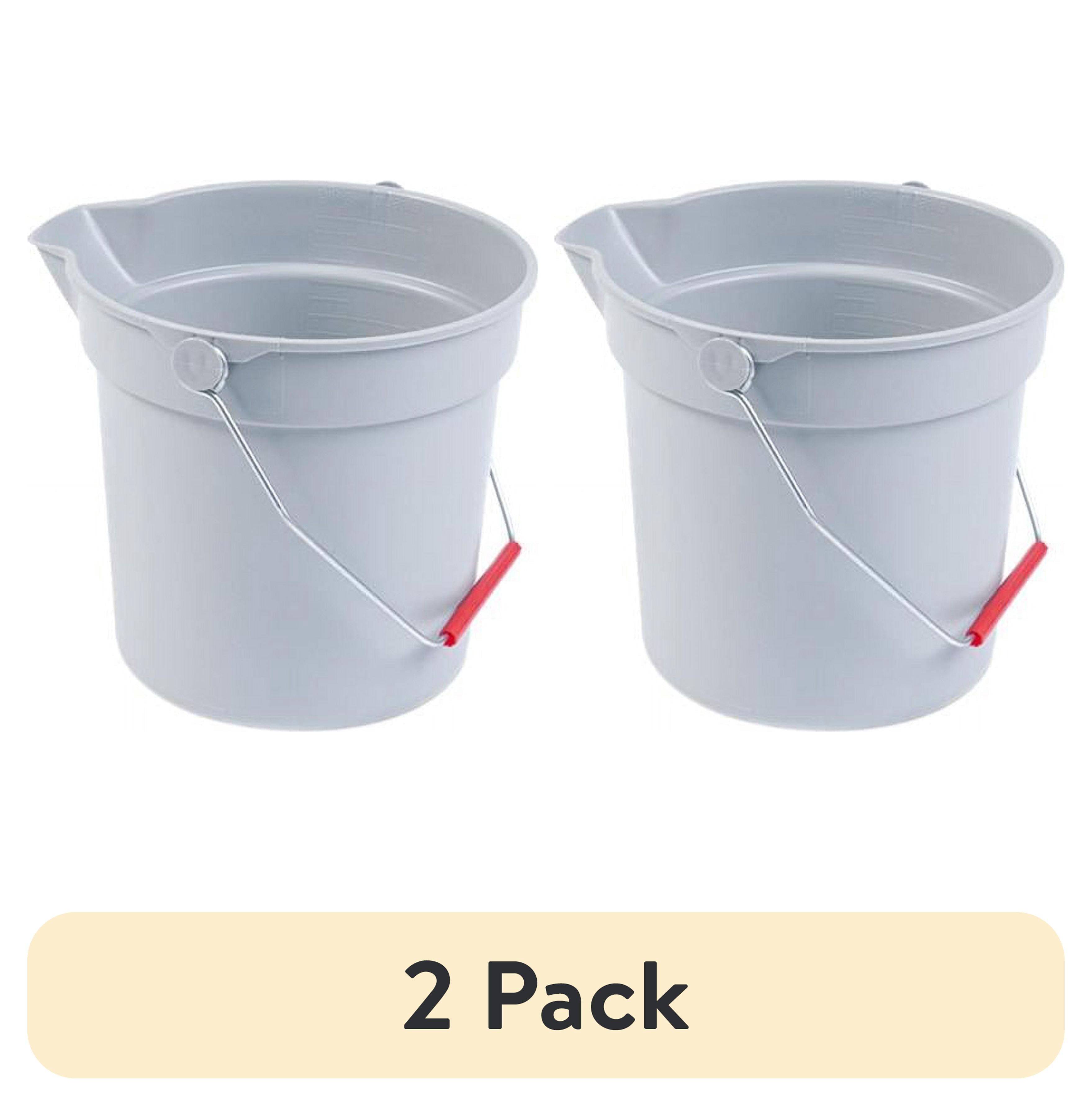 (2 pack) Rubbermaid Commercial Products BRUTE 10 QT Heavy-Duty Round ...