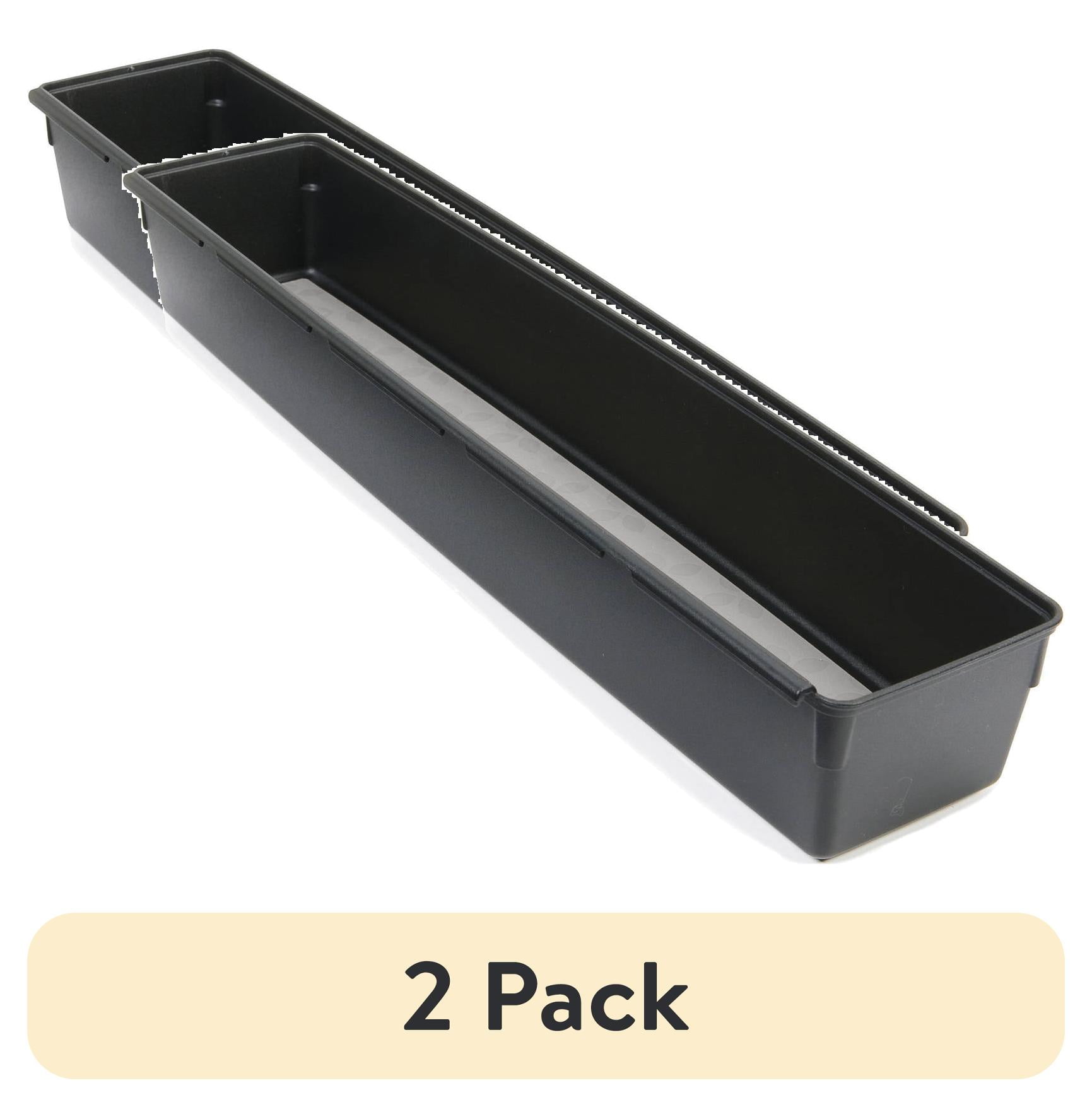 (2 pack) Rubbermaid, Drawer Organizer, Black, 3" x 15" - Walmart.com