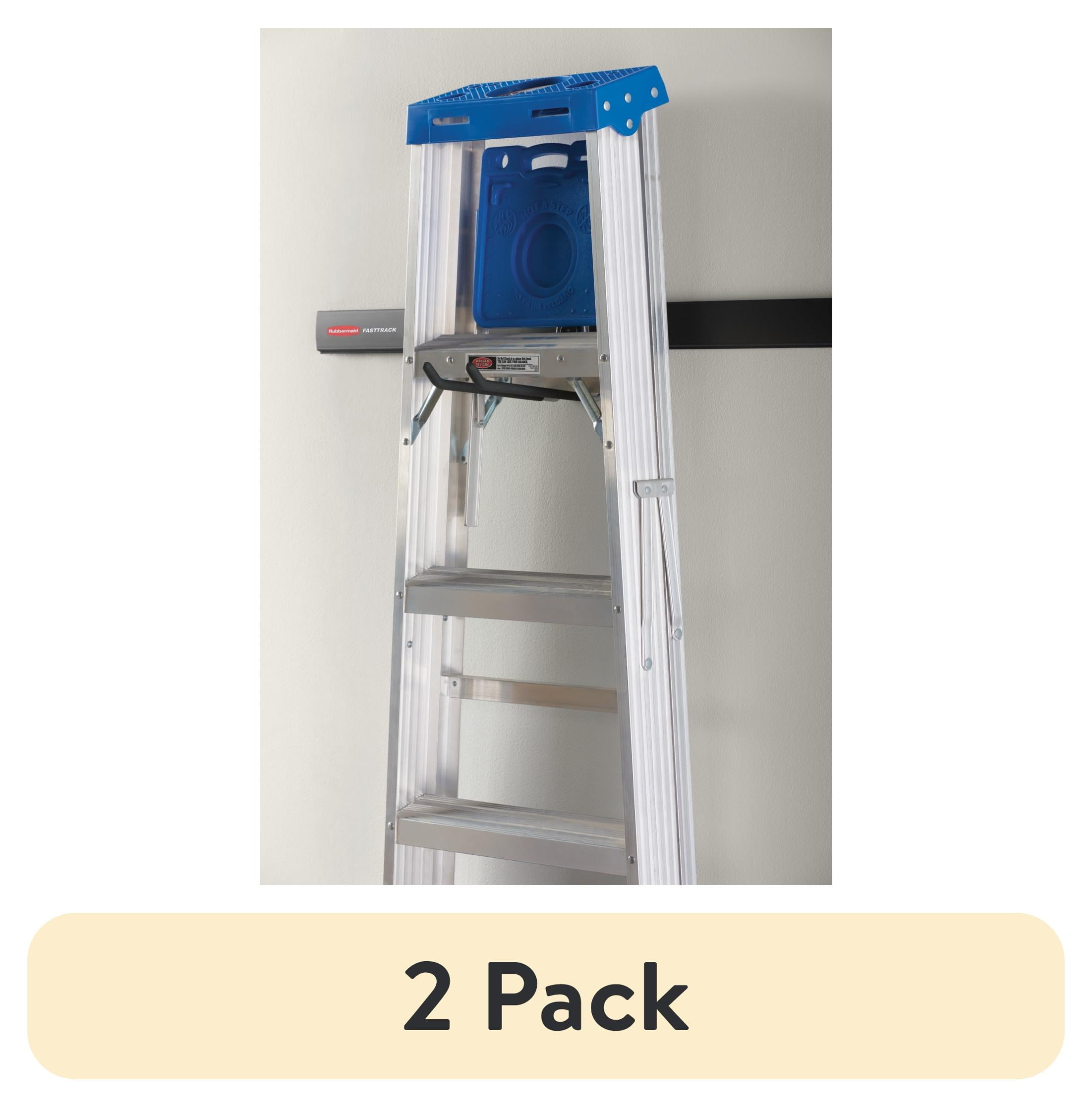 (2 pack) Rubbermaid Garage FastTrack Rail Multi-Purpose Hook Bundle, 2 ...