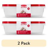(2 pack) Rubbermaid TakeAlongs, 1 Gallon, 2 Packs, Red, Large ...
