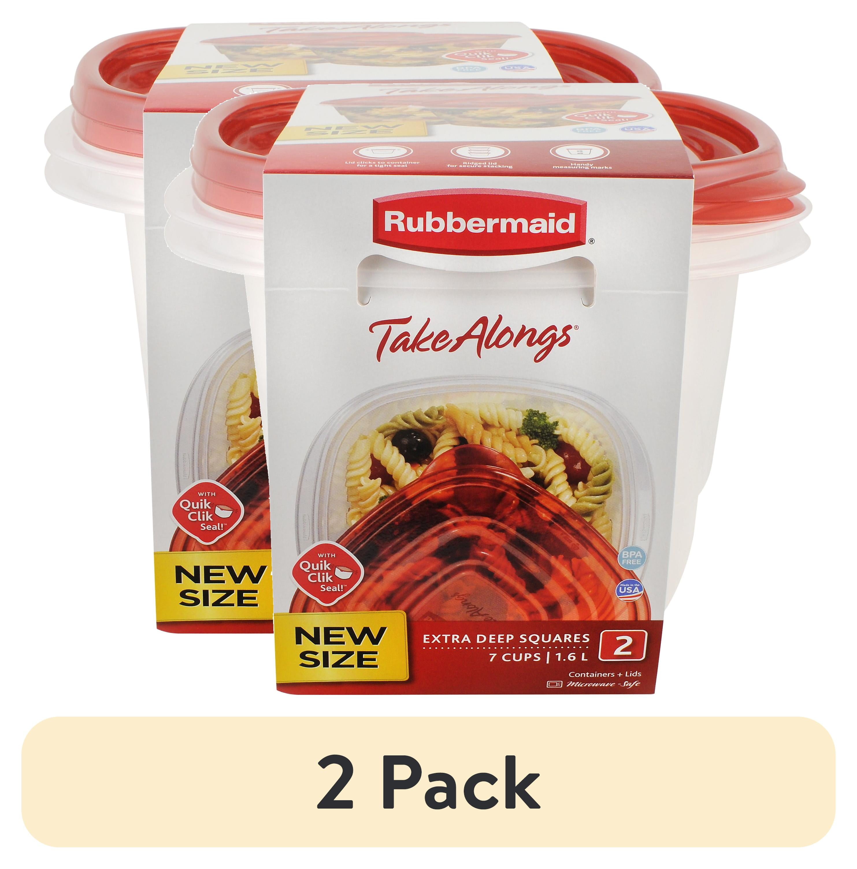 (2 pack) Rubbermaid TakeAlongs Food Storage Containers (Set of 2) 7 ...