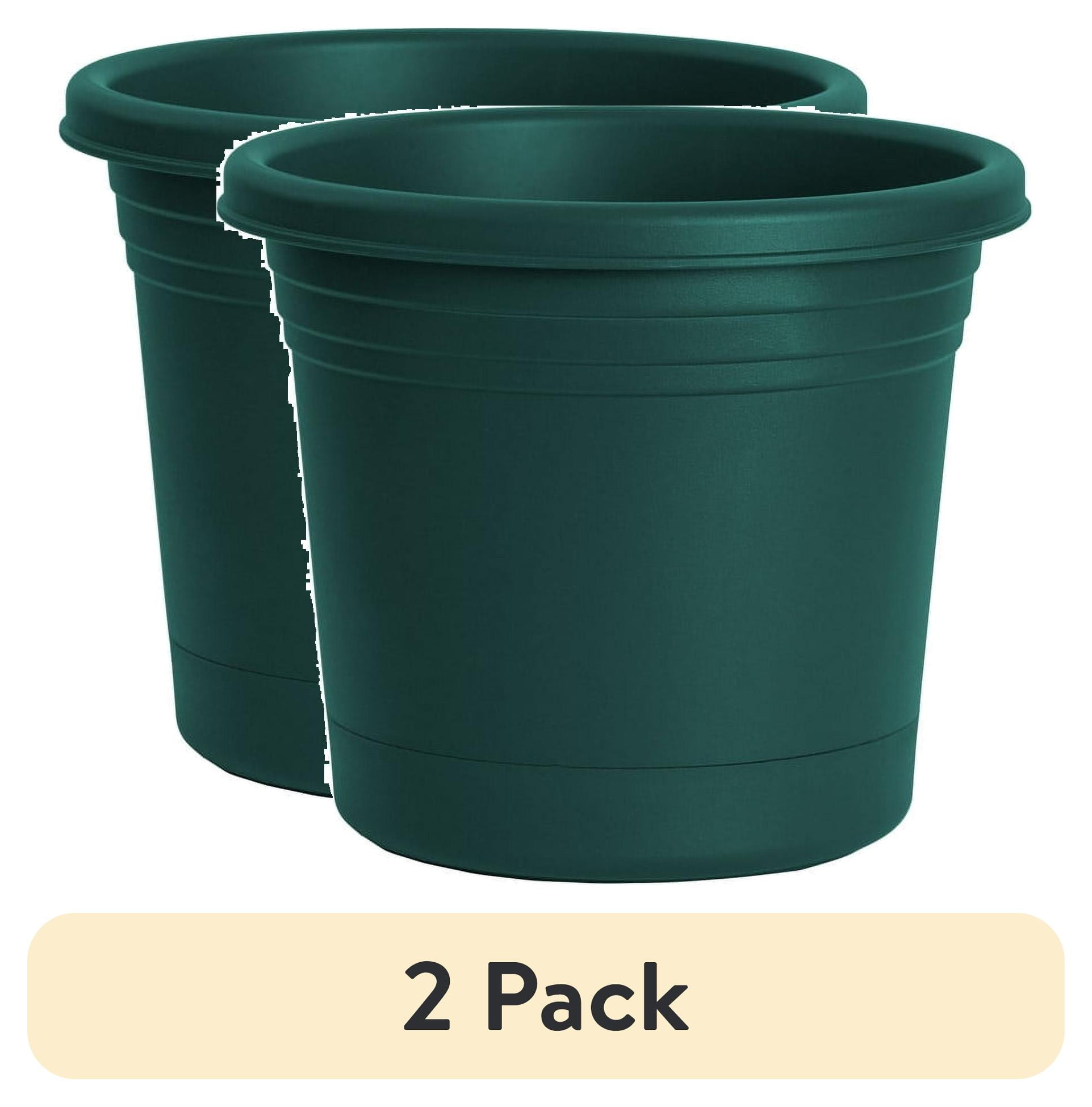 (2 pack) Rugg Polyresin Planter Green - Walmart.com