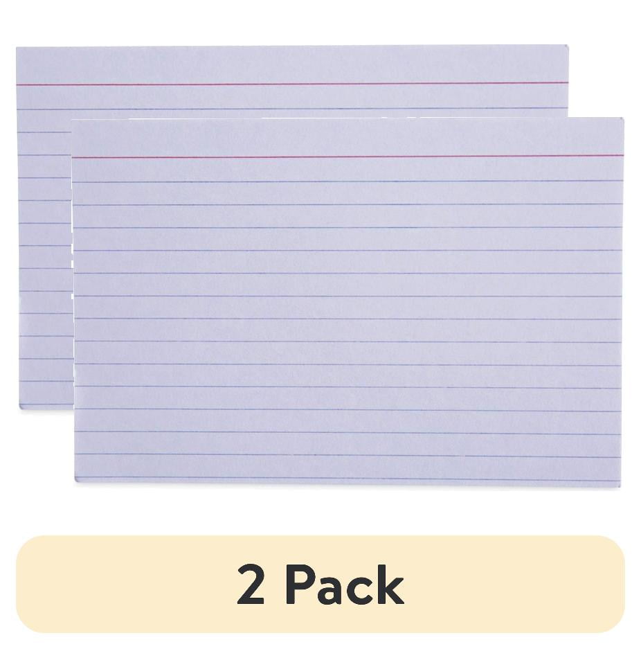 (2 pack) Universal UNV47210EE 3 in. x 5 in. Ruled Index Cards - White ...
