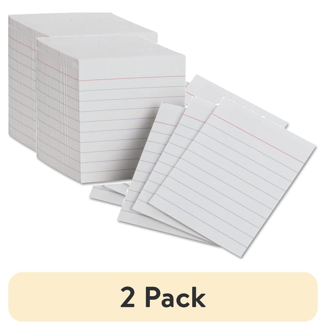 (2 pack) Ruled Mini Index Cards, 3 X 2.5, White, 200/Pack - Walmart.com