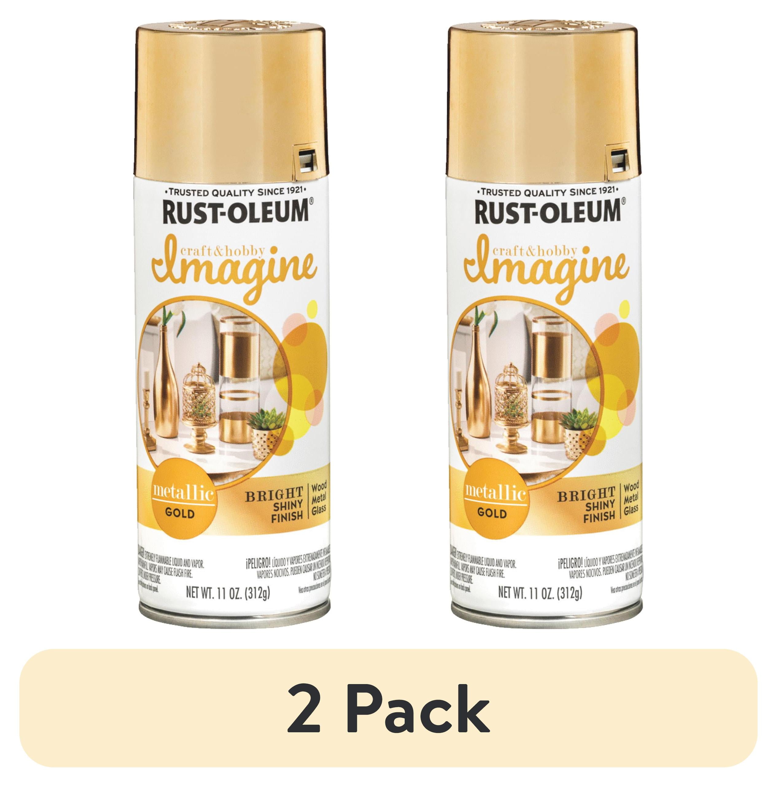 (2 pack) Rust-Oleum 355100 Craft & Hobby Imagine Metallic Spray Paint ...