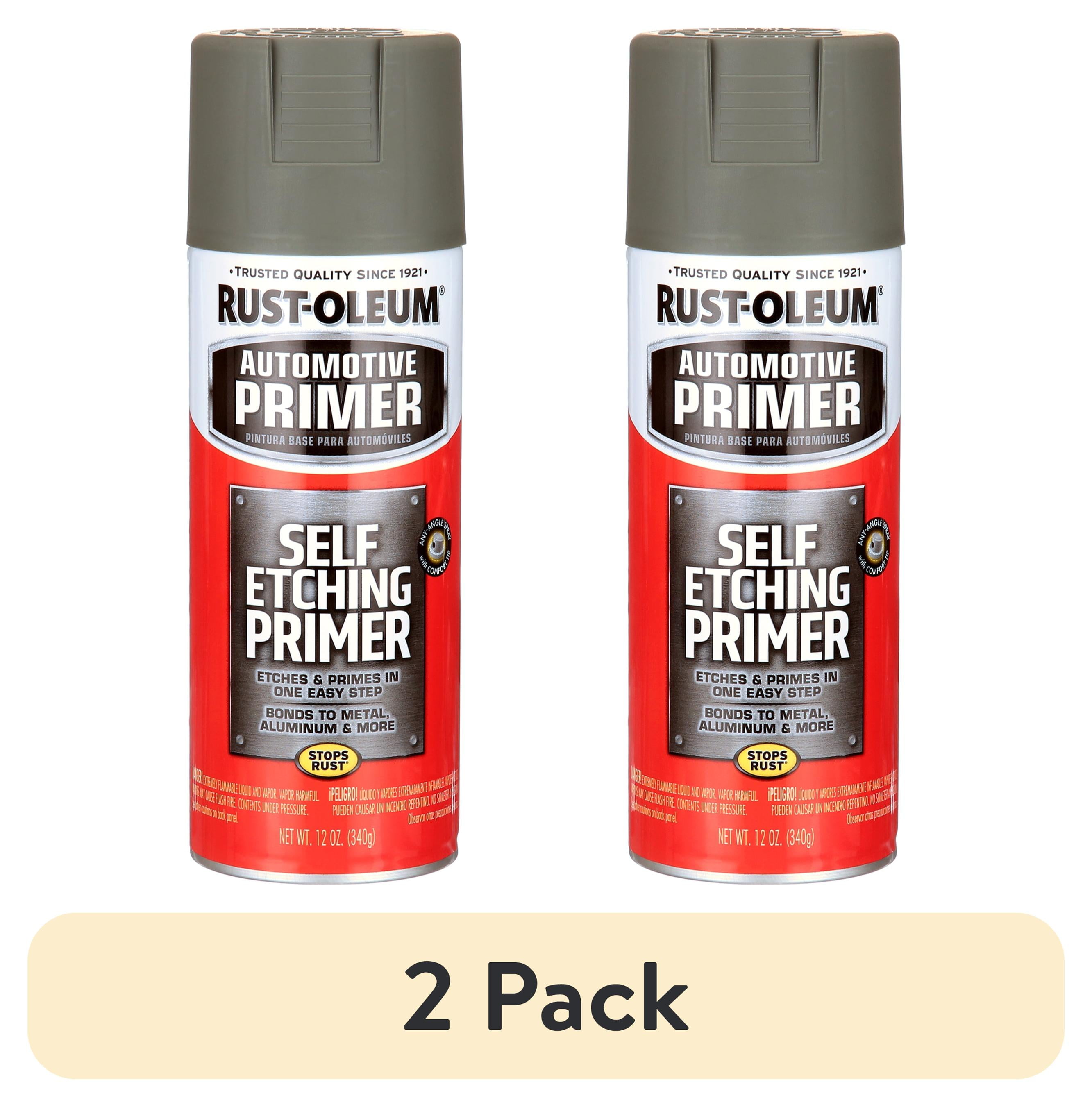 (2 pack) Rust-Oleum Automotive Self Etching Primer Spray, Dark Green ...
