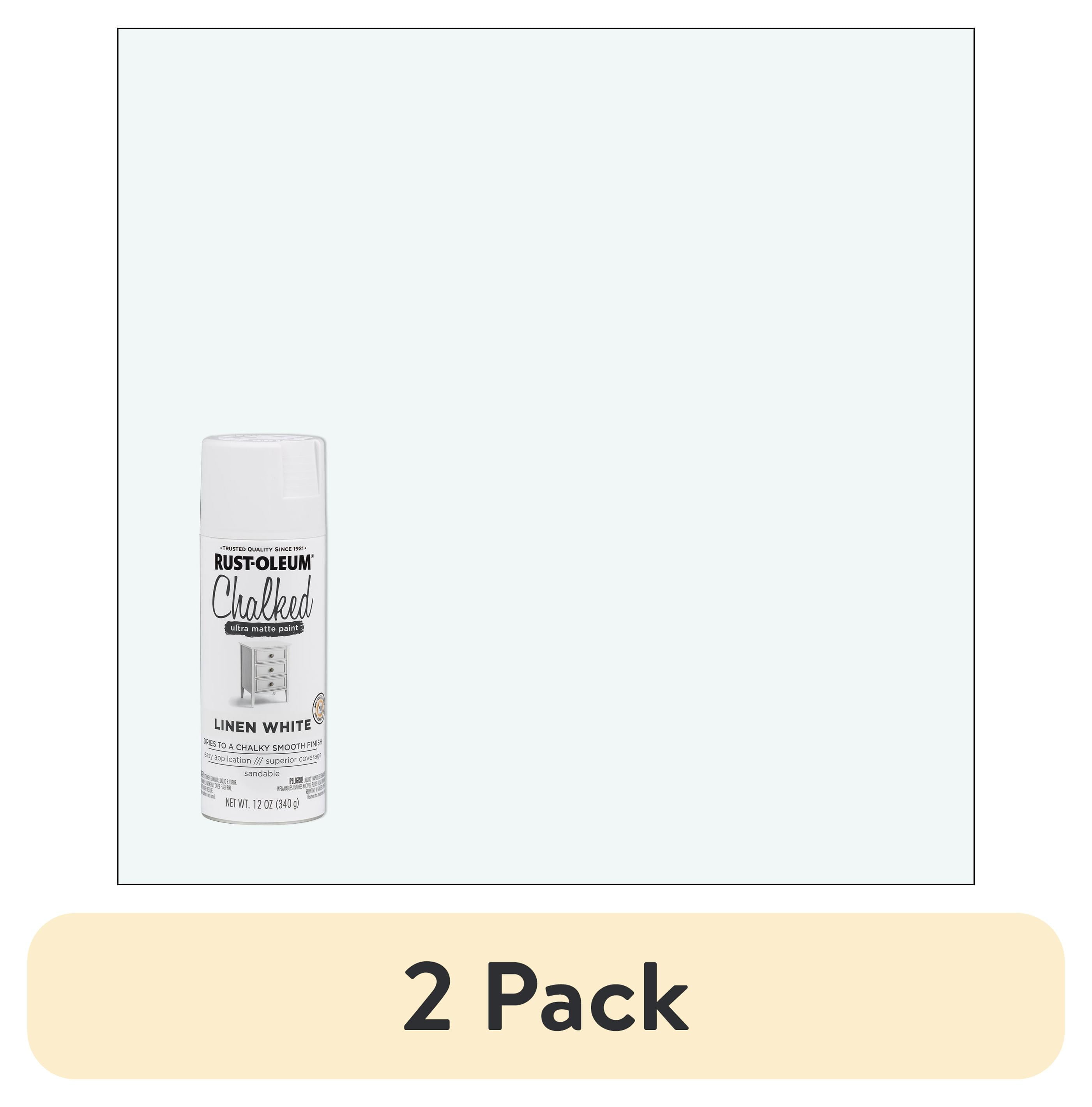 (2 pack) Rust-Oleum CHALKED Ultra Matte Paint, Linen White - Walmart.com