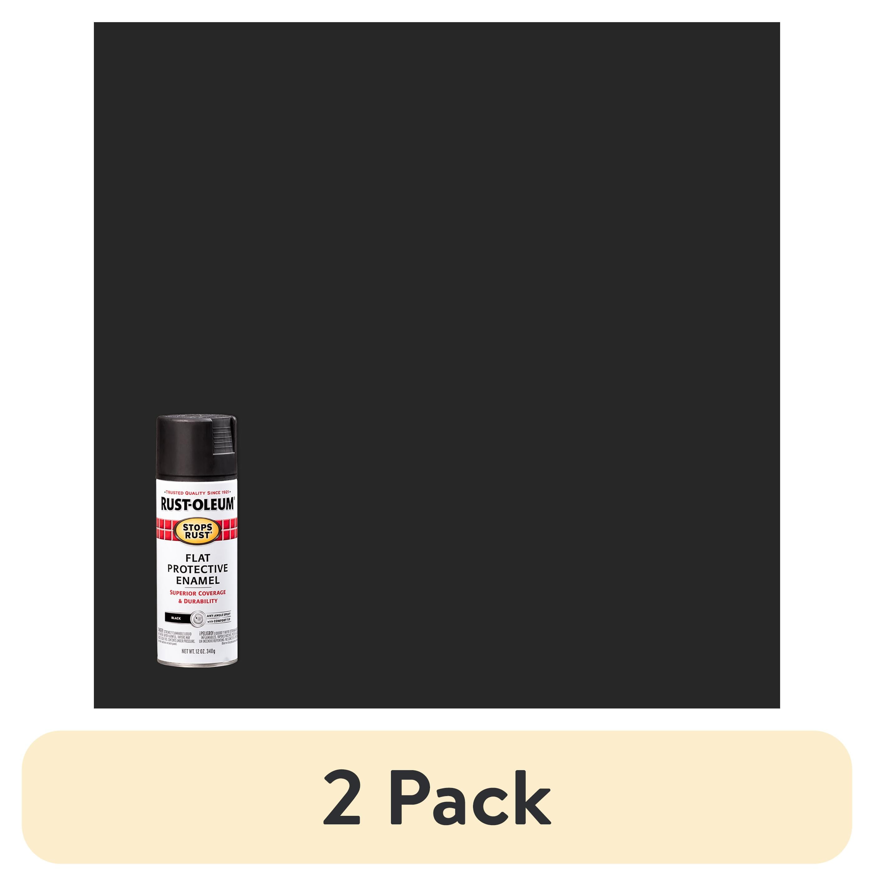 (2 pack) Rust-Oleum Stops Rust Flat Protective Enamel - Walmart.com