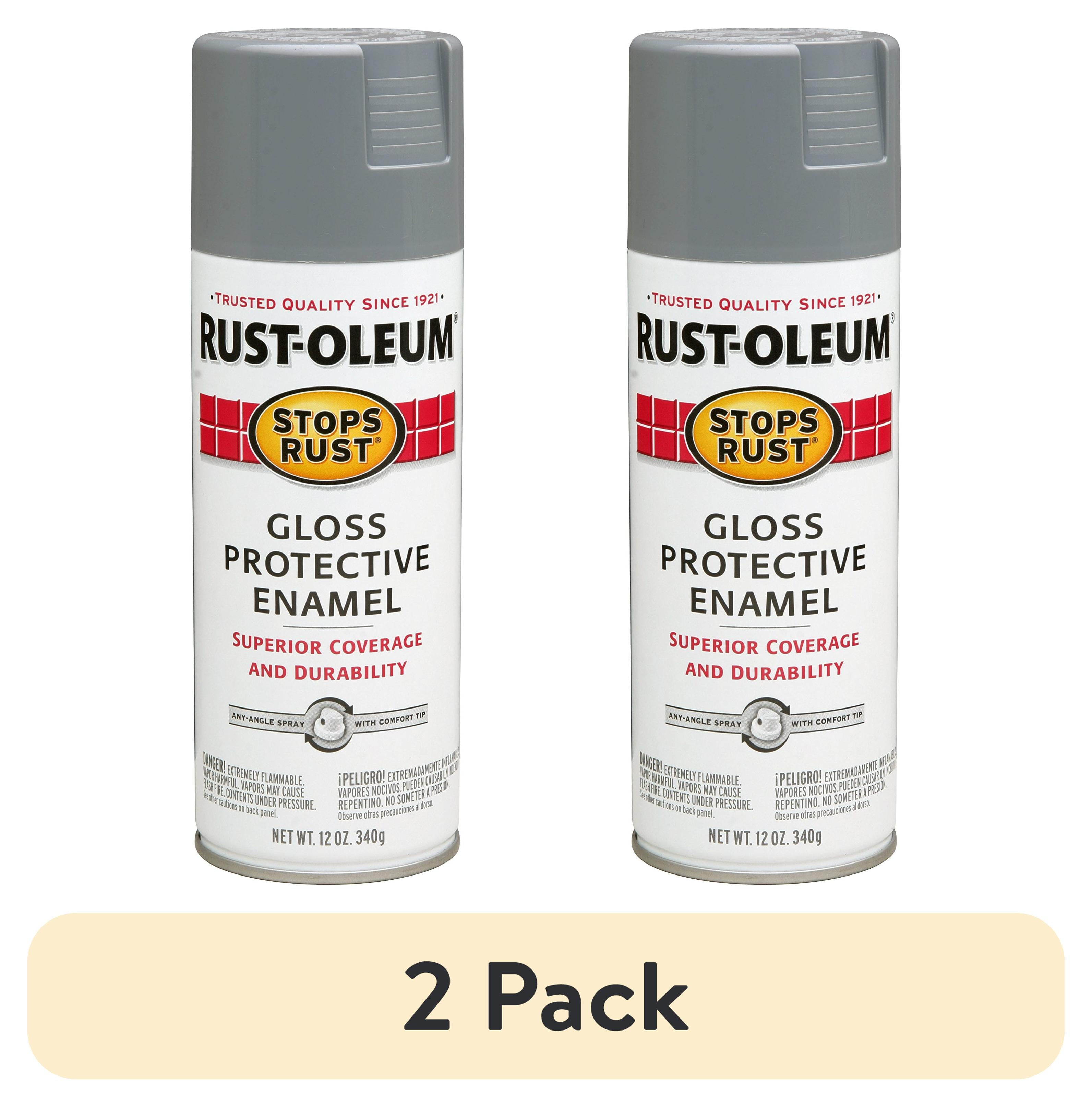 (2 pack) Rust-Oleum Stops Rust Gloss Pewter Gray Protective Enamal ...