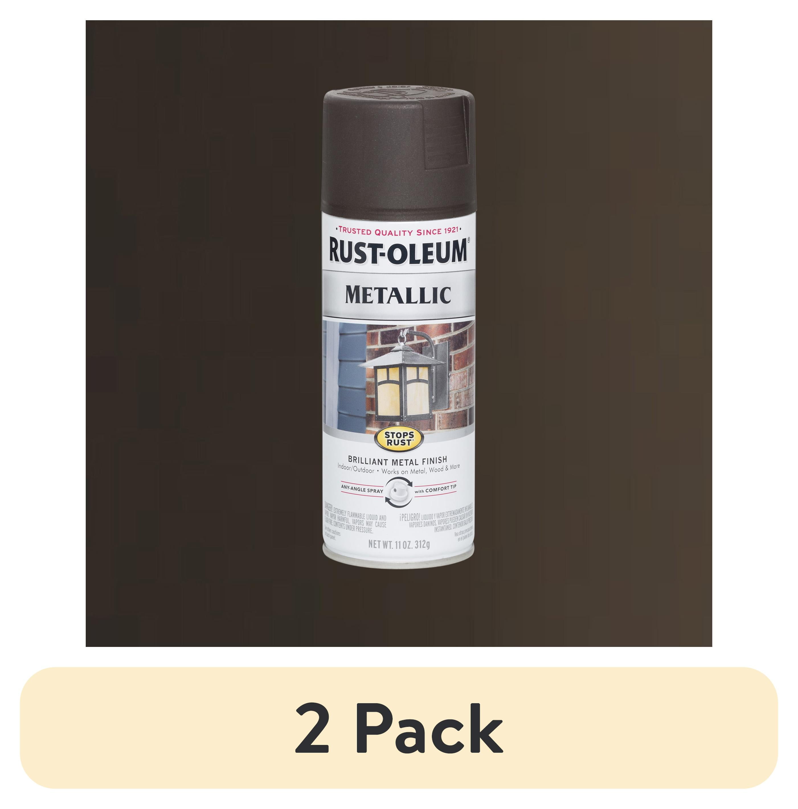 (2 pack) Oil Rubbed Bronze, Rust-Oleum Stops Rust Metallic Spray Paint ...