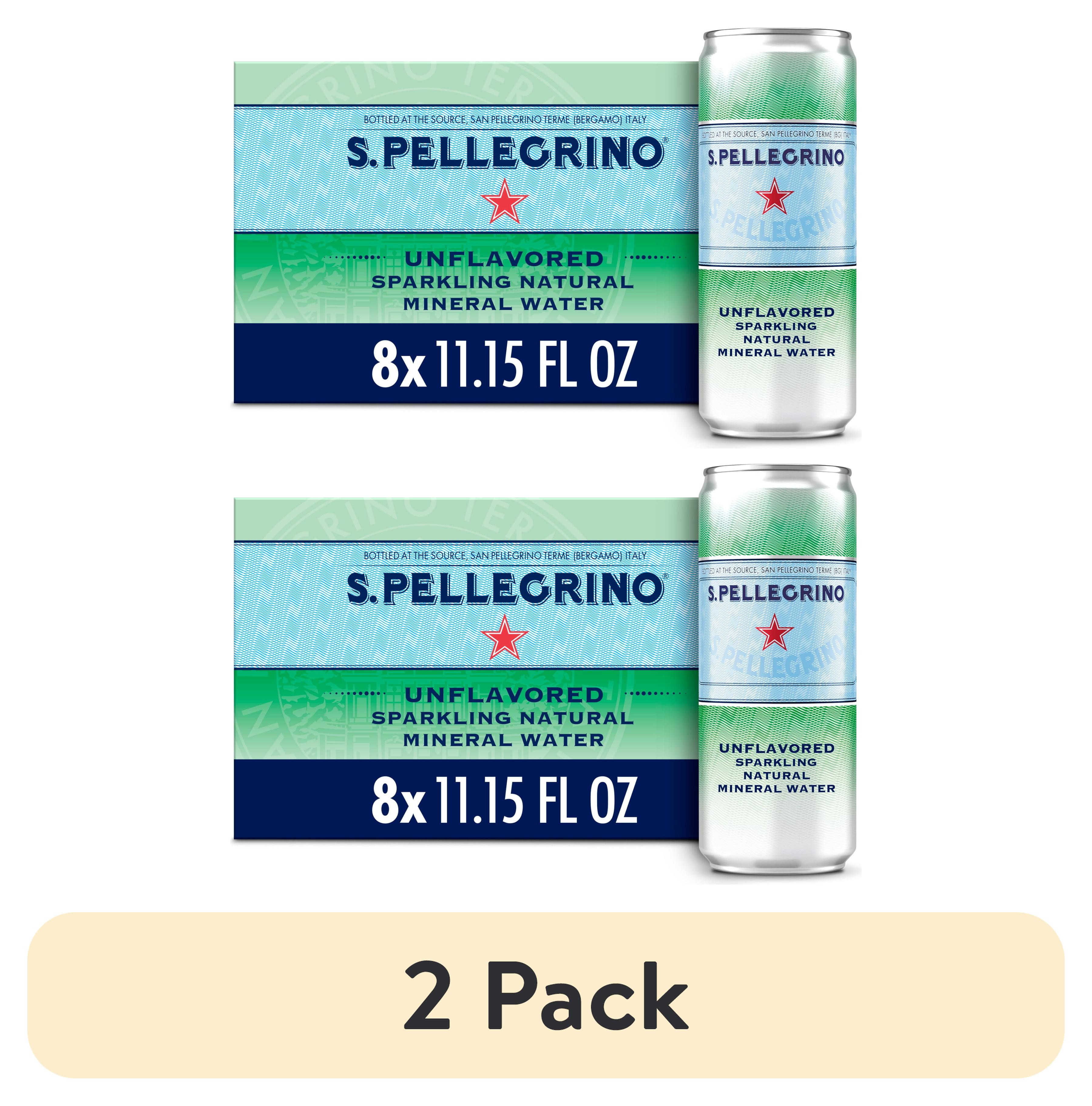 (2 pack) S.Pellegrino Sparkling Natural Unflavored Mineral Water, 89.2 ...