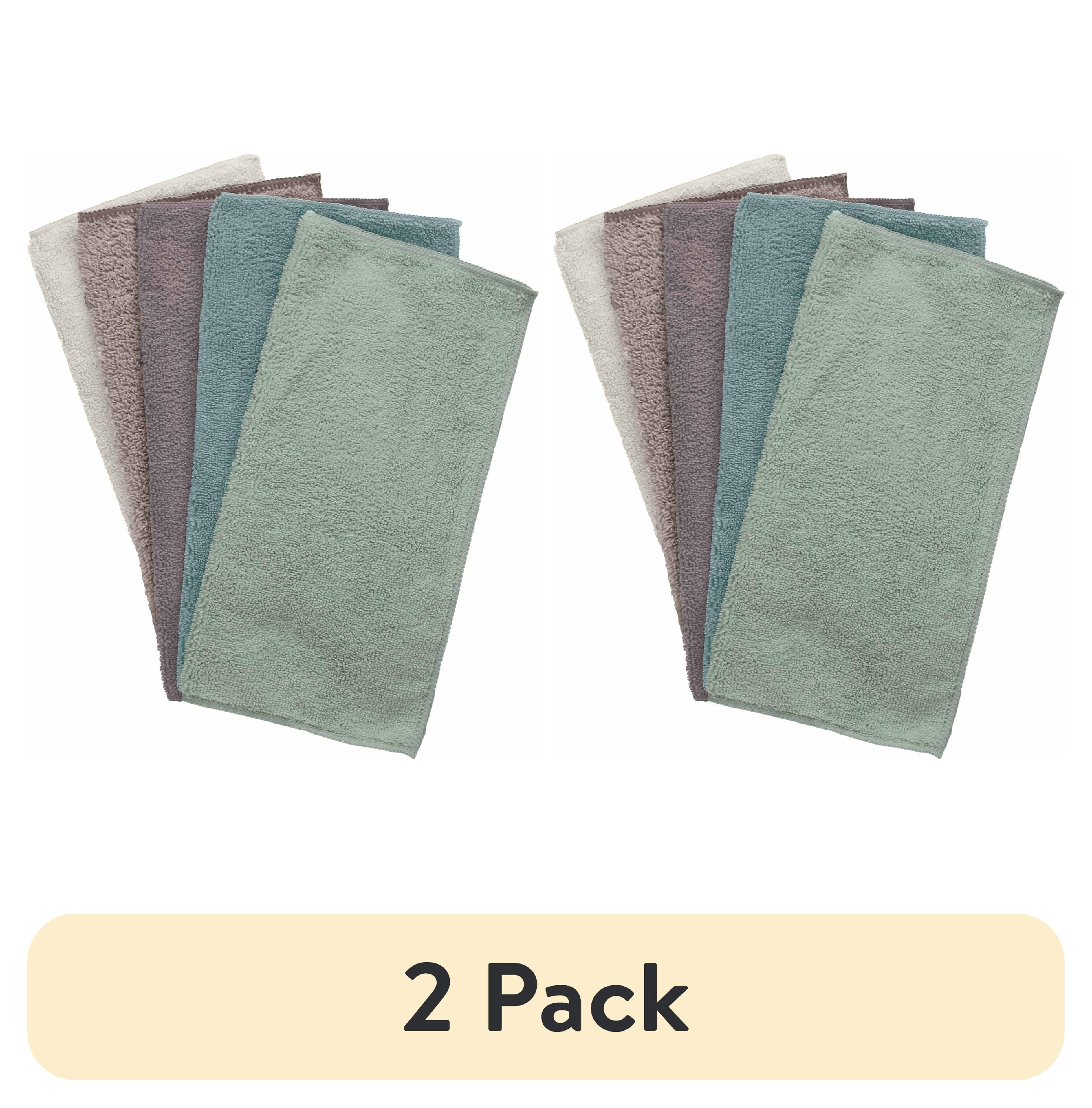 (2 pack) S&T INC. Microfiber Cleaning Cloths, 5 Pack, Multi-Purpose ...